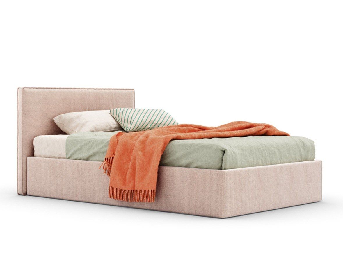 ARIAL Upholstered double bed with removable cover By Nidi