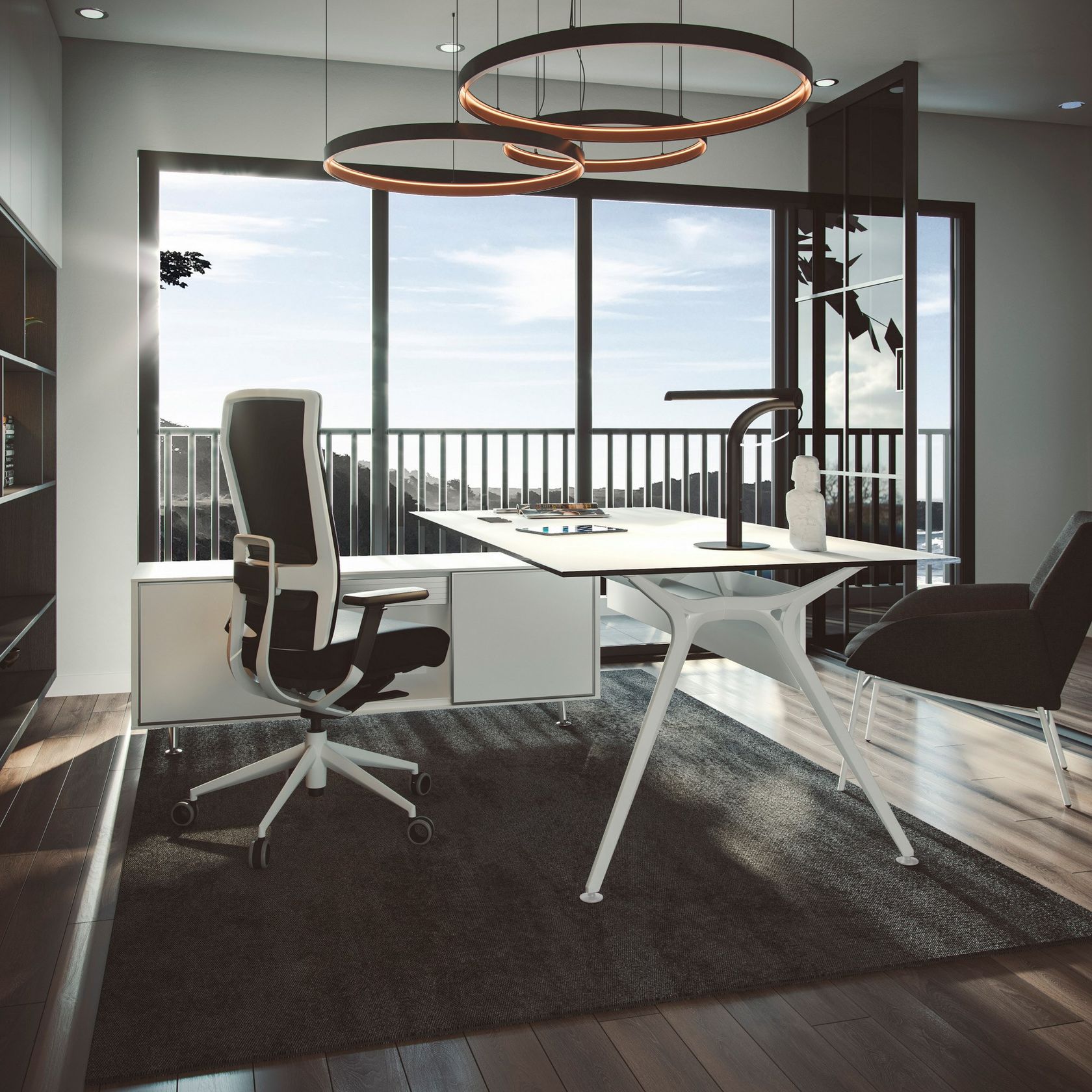 ARKITEK L-shaped office desk with cable management By ACTIU | design ...