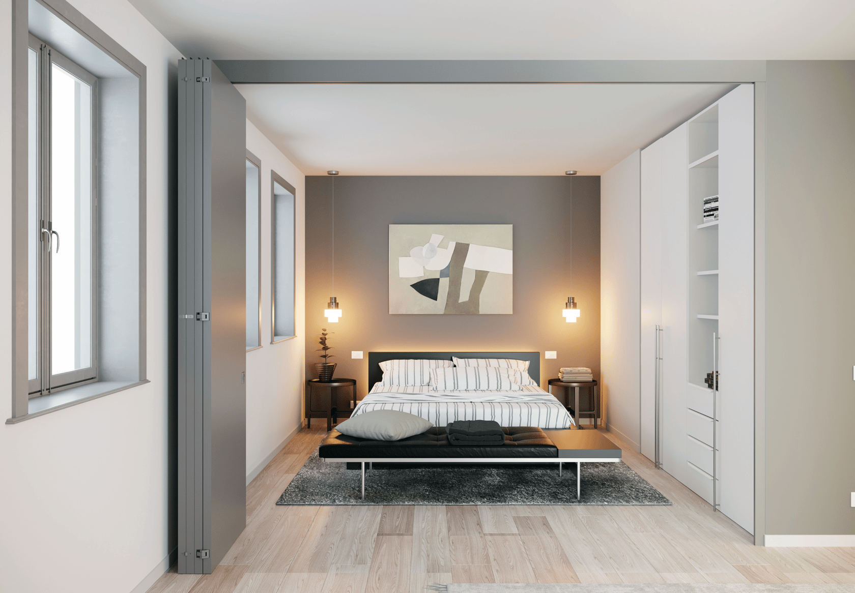 ARMONIC Cloison amovible pliante en bois By ANAUNIA