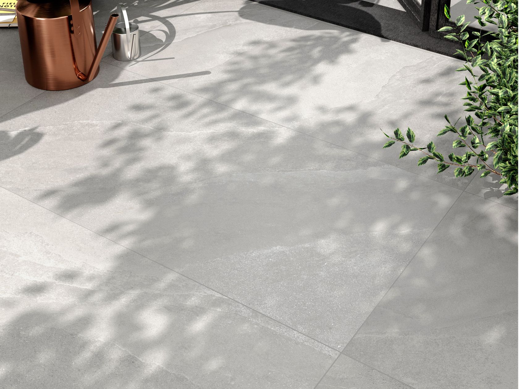 Indoor/outdoor porcelain stoneware wall/floor tiles with stone effect ...