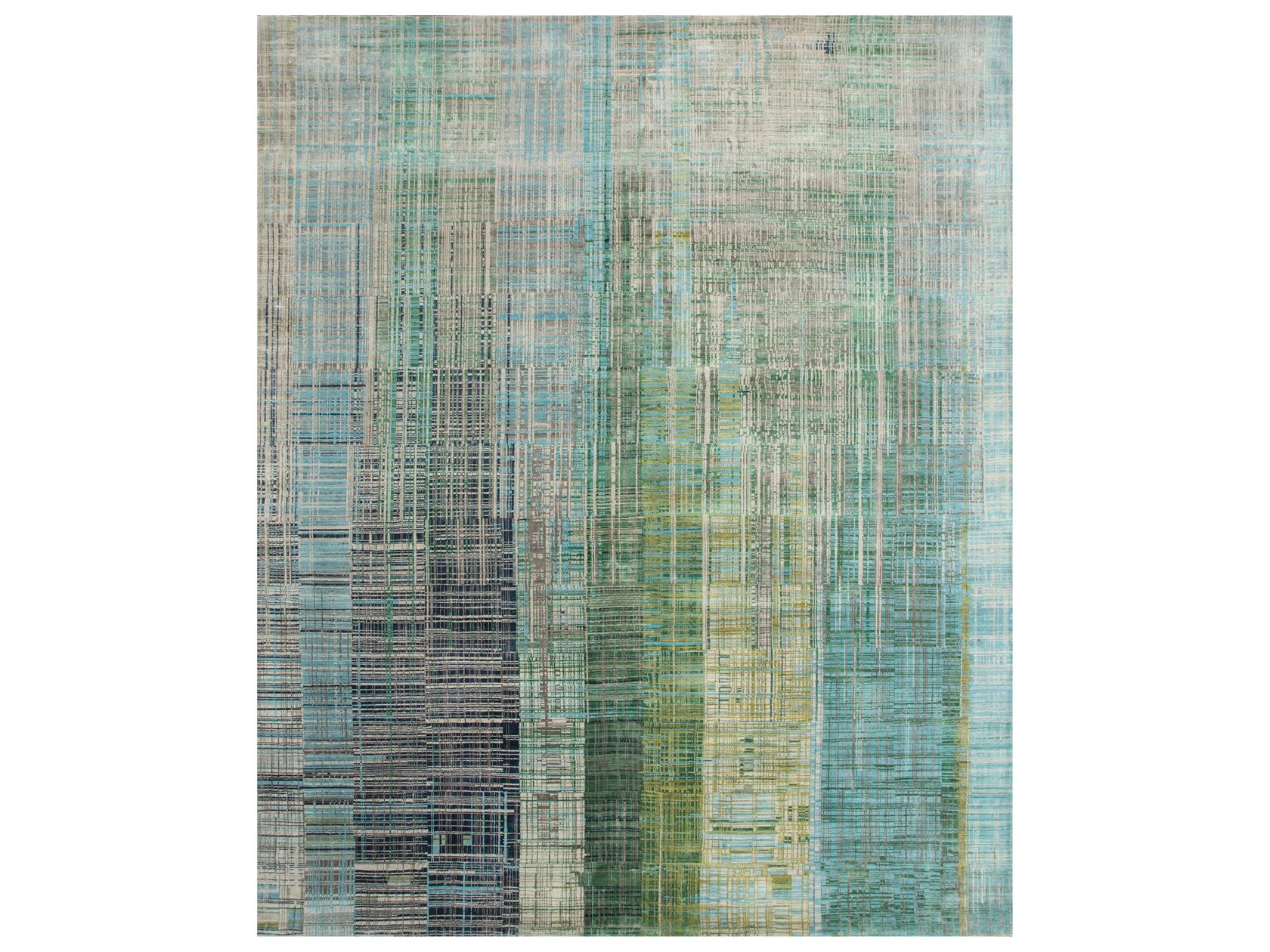 Rectangular rug ASTHAI SRB-701 Classic Gray/L Turquoise Unstring ...