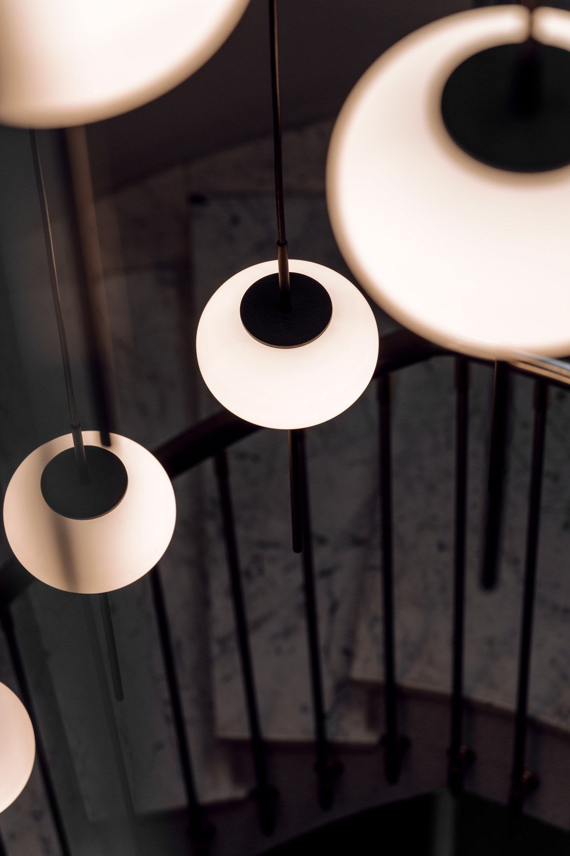 ASTROS LED opal glass pendant lamp By Milan Iluminación | design Martín Azúa