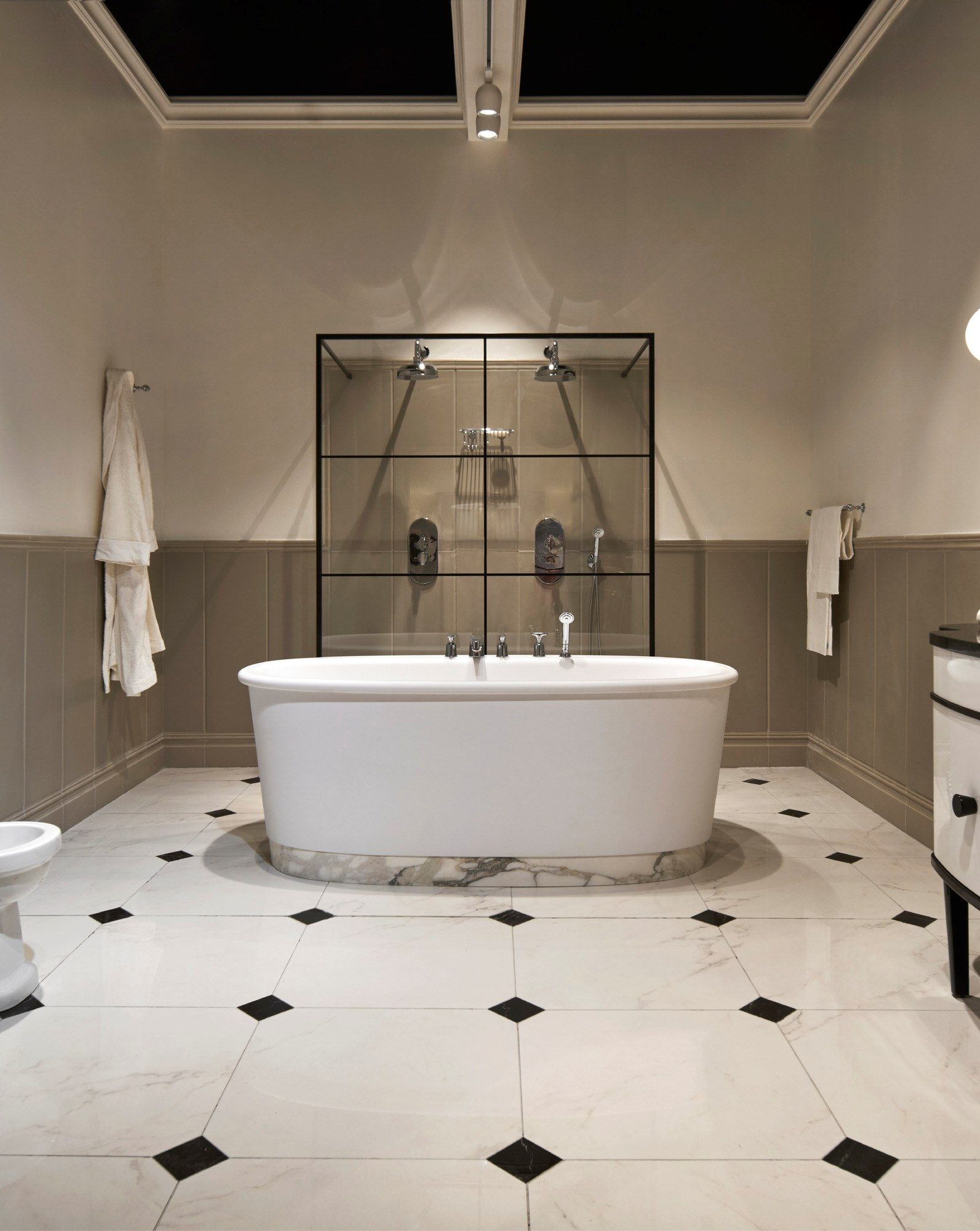 Porcelain stoneware flooring with marble effect ATELIER 18 By Devon&Devon