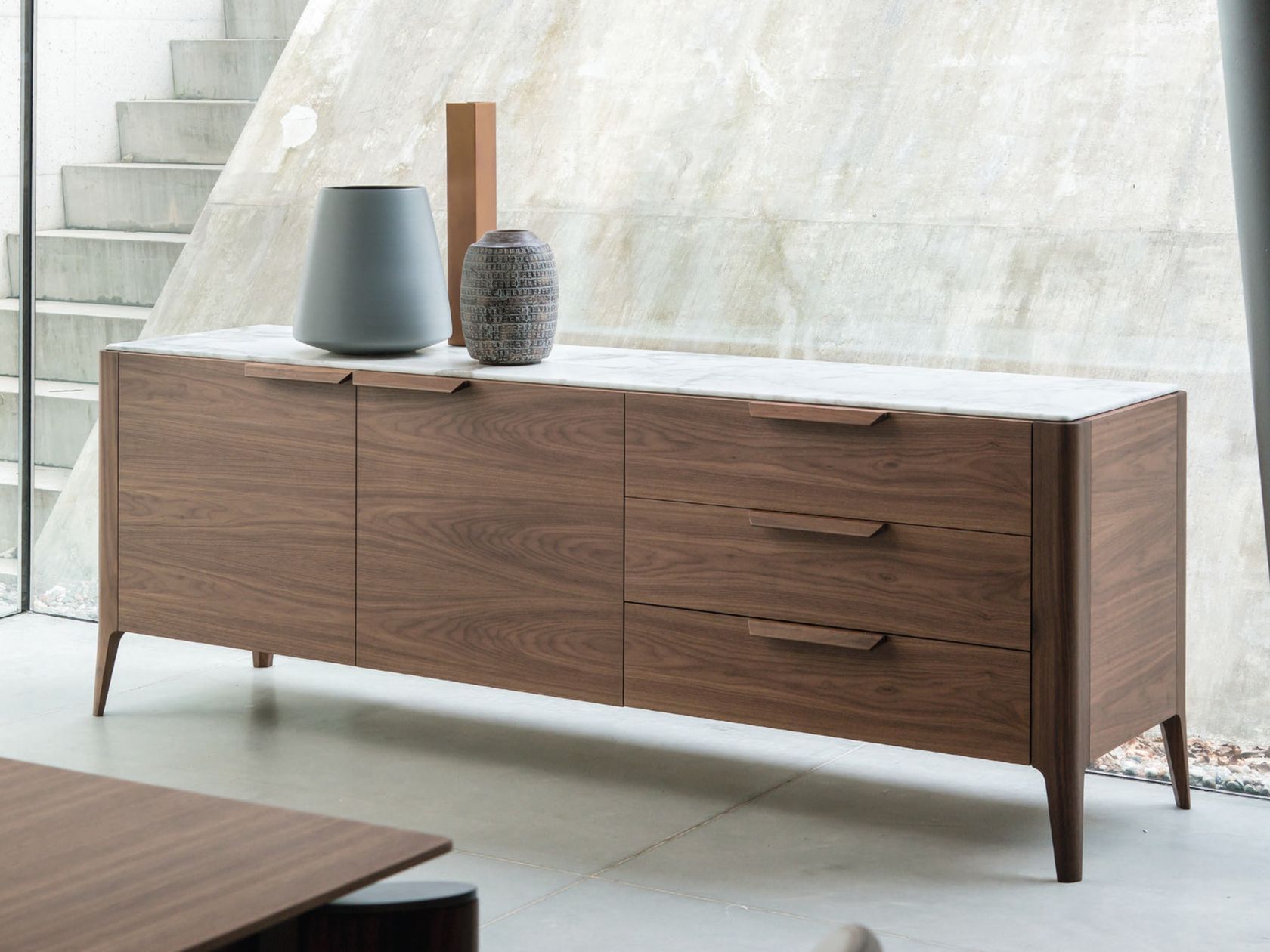 ATLANTE 3 | Walnut sideboard Walnut sideboard By Porada