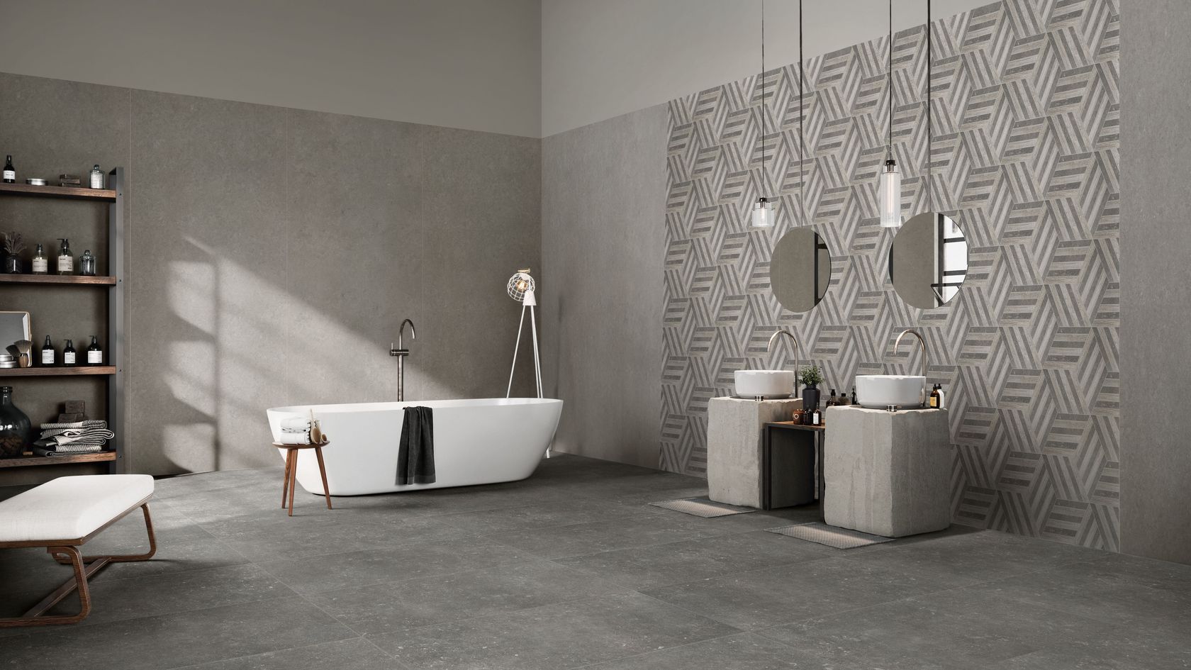 Porcelain stoneware wall/floor tiles with stone effect ATMOSPHÈRES DE ...