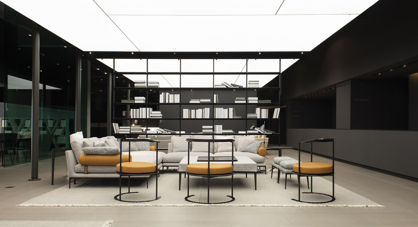 ATOLL Leather sofa By B&B Italia | design Antonio Citterio