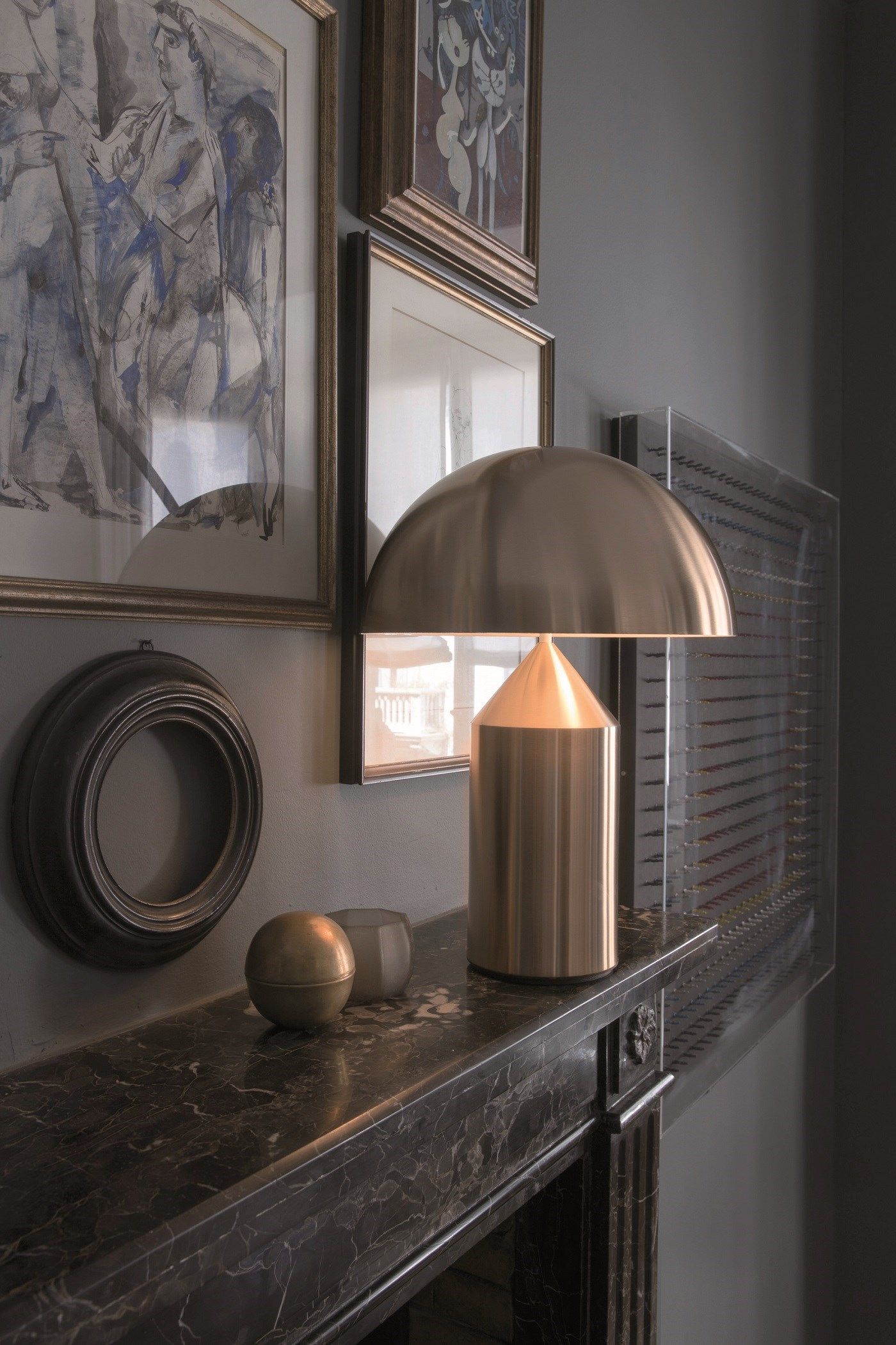 ATOLLO ORO Lampada da tavolo By Oluce | design Vico Magistretti