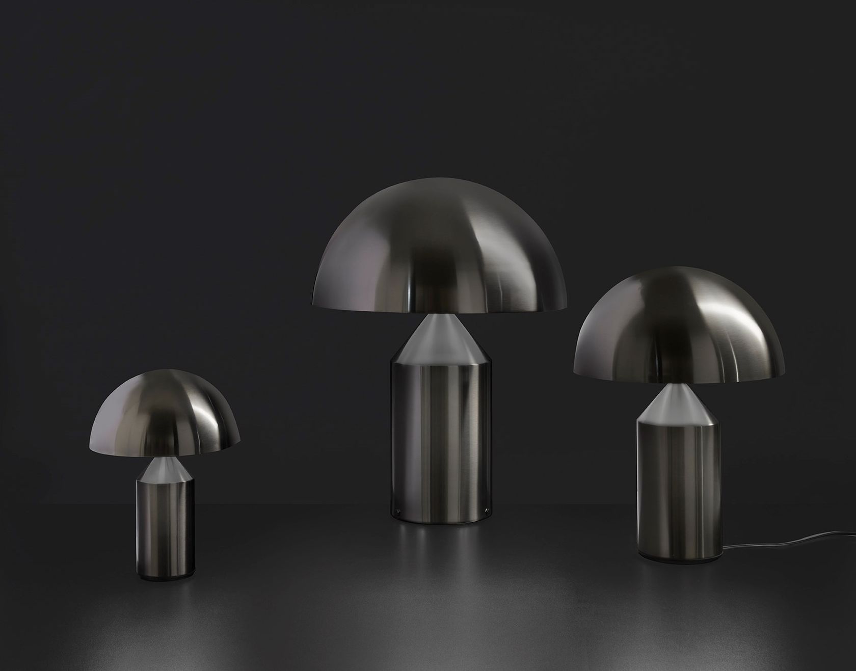 ATOLLO NICKEL Table lamp By Oluce | design Vico Magistretti