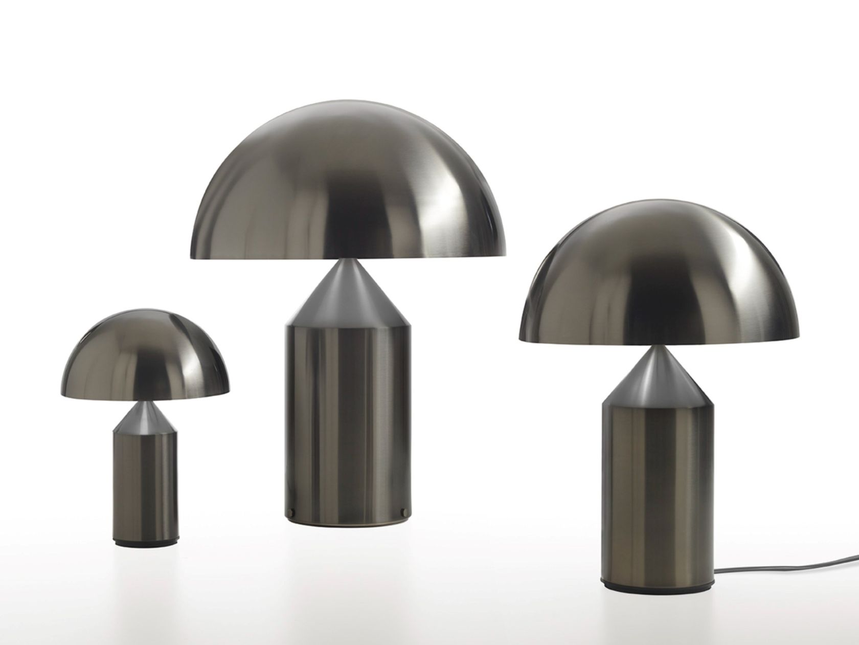 ATOLLO NICKEL Table lamp By Oluce | design Vico Magistretti