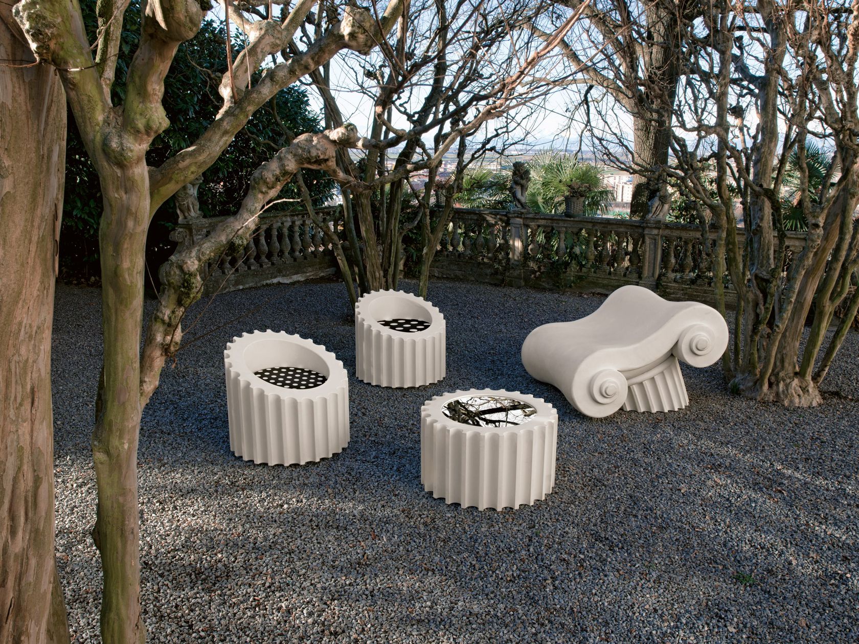 Polyurethane coffee table ATTICA TL By Gufram design Studio65