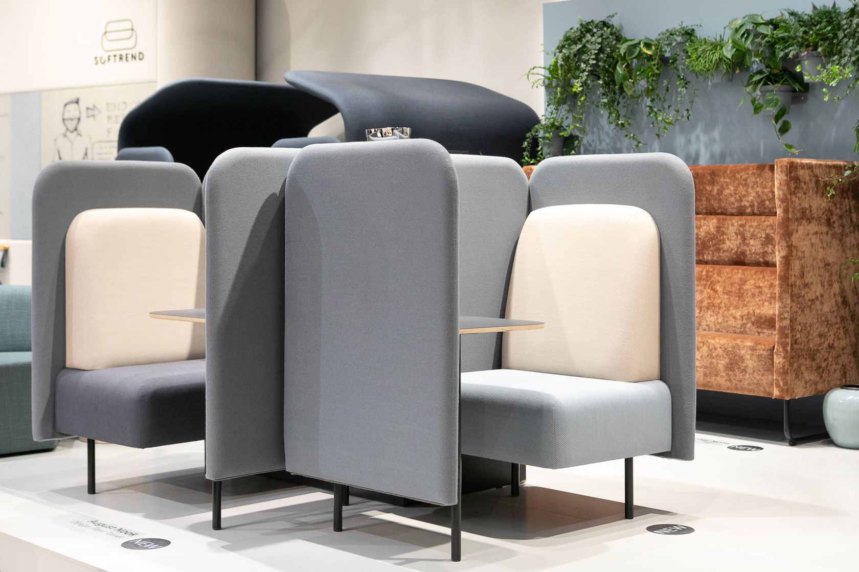 High-back fabric lobby chair AUGUST NOOK By SOFTREND