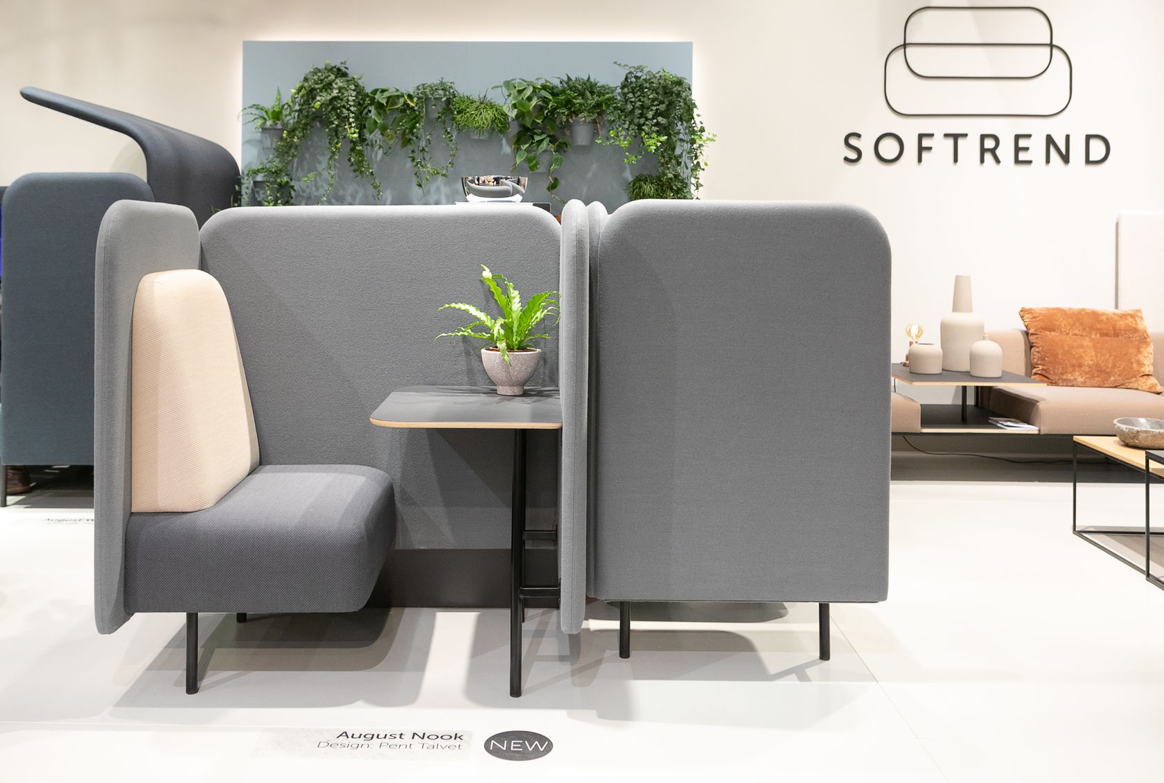 High-back fabric lobby chair AUGUST NOOK By SOFTREND