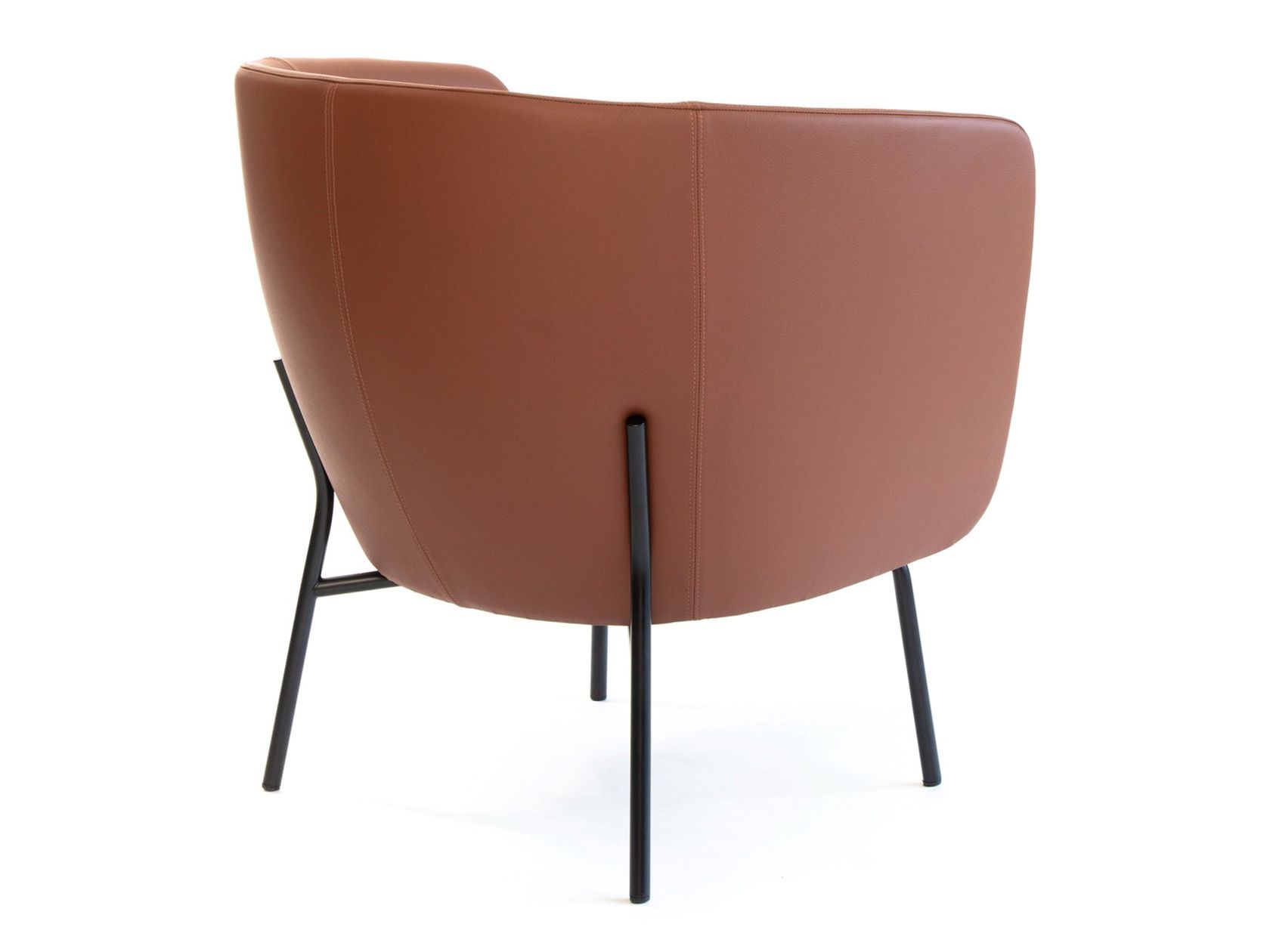 AURA BOLD Leather armchair with armrests By Inno | design Mikko Laakkonen