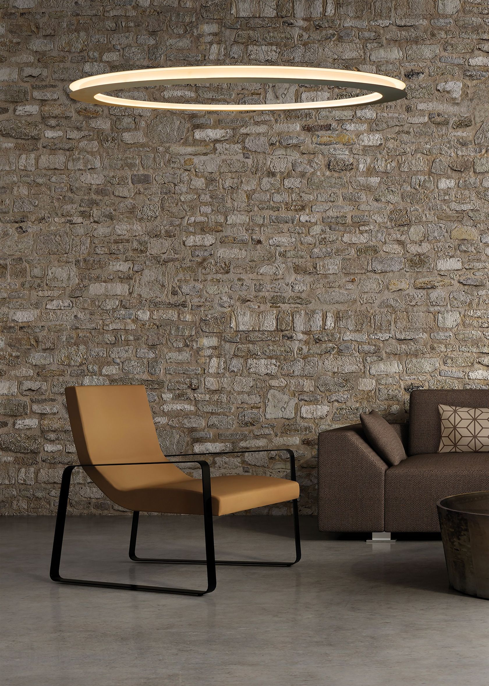 LED indirect light powder coated aluminium pendant lamp AVA 150 By Le ...
