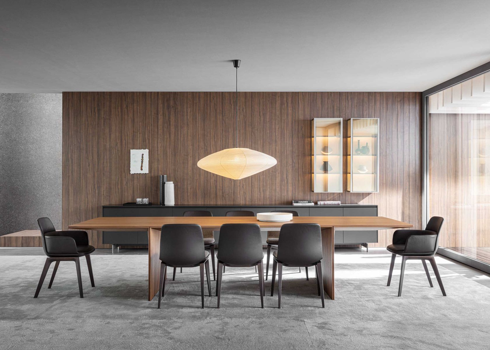 AVA Rectangular wooden table By Molteni & C. | design Foster + Partners