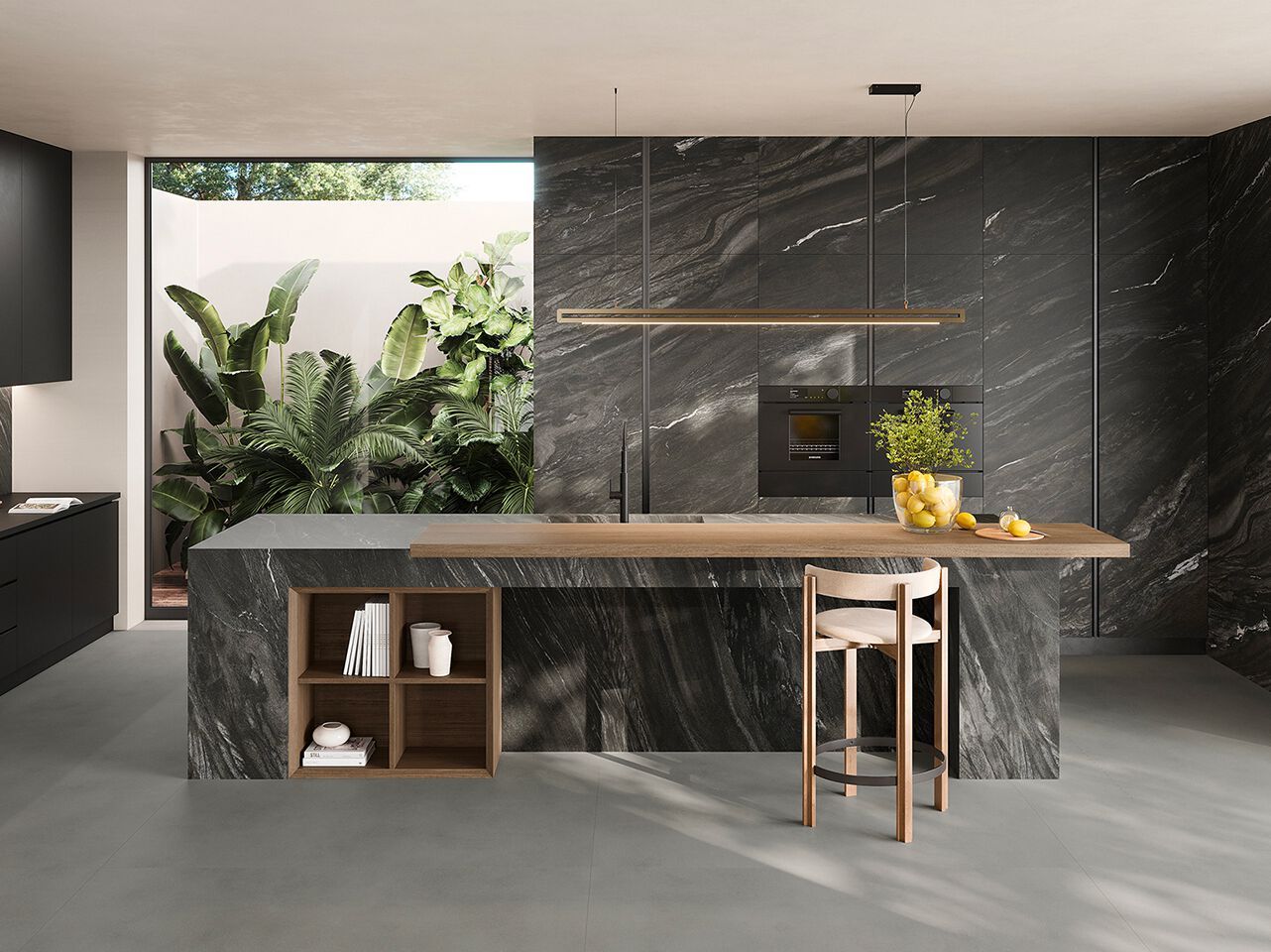 BLACK TEMPEST Porcelain stoneware wall tiles with marble effect By ...
