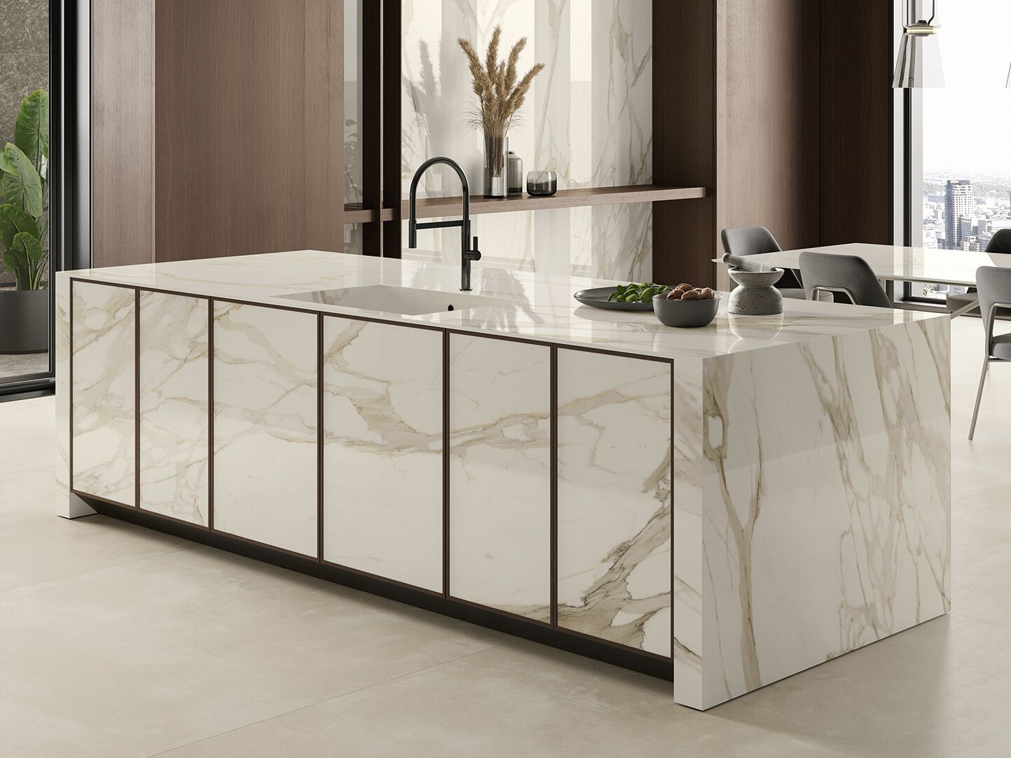 CALACATTA BERNINI Porcelain stoneware wall tiles with marble effect By ...