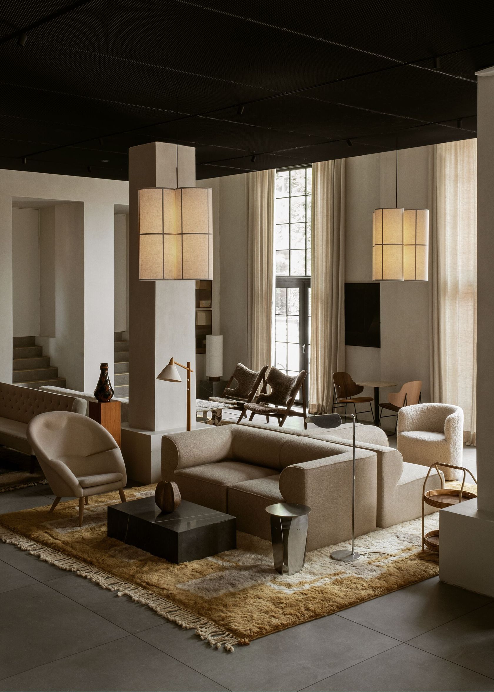 HASHIRA CLUSTER Linen pendant lamp By Audo Copenhagen | design Norm ...