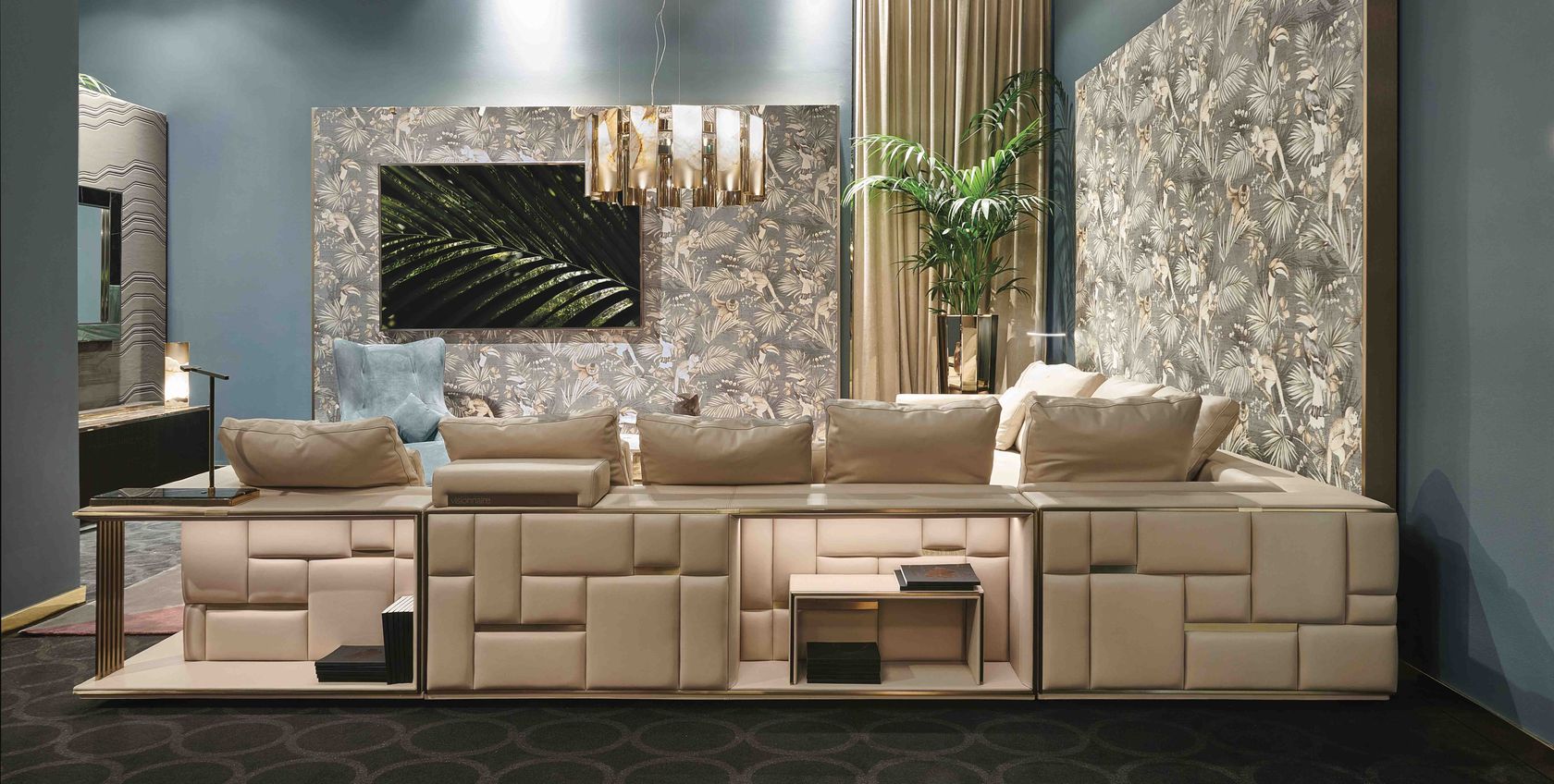 BABYLON RACK Modular leather sofa By Visionnaire | design Alessandro La Spada
