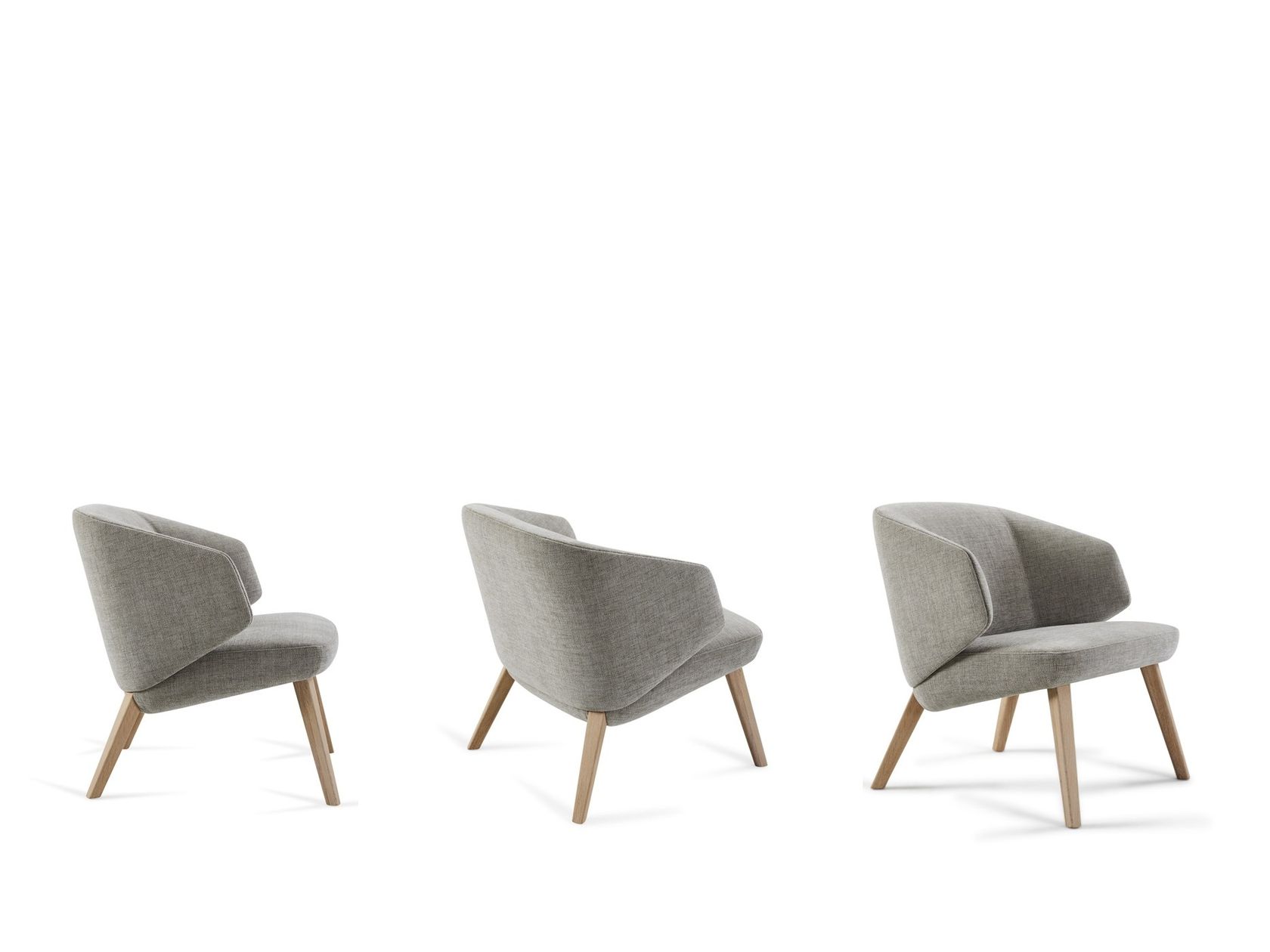 Fabric armchair with armrests BACK ME UP LOUNGE By Montis design Arian ...