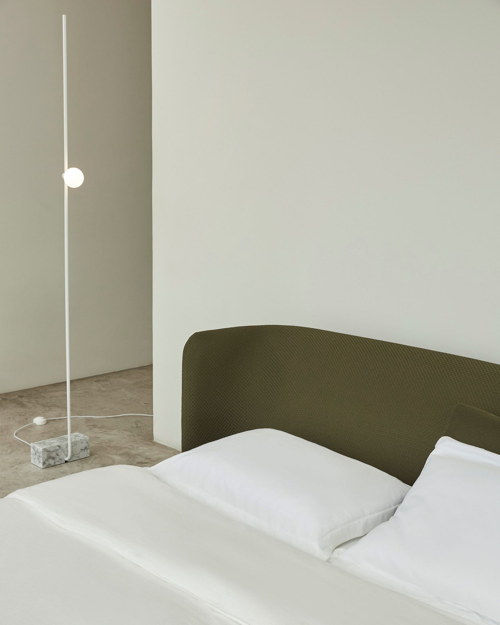 BAIXA | Bed Fabric double bed with upholstered headboard By WENTZ