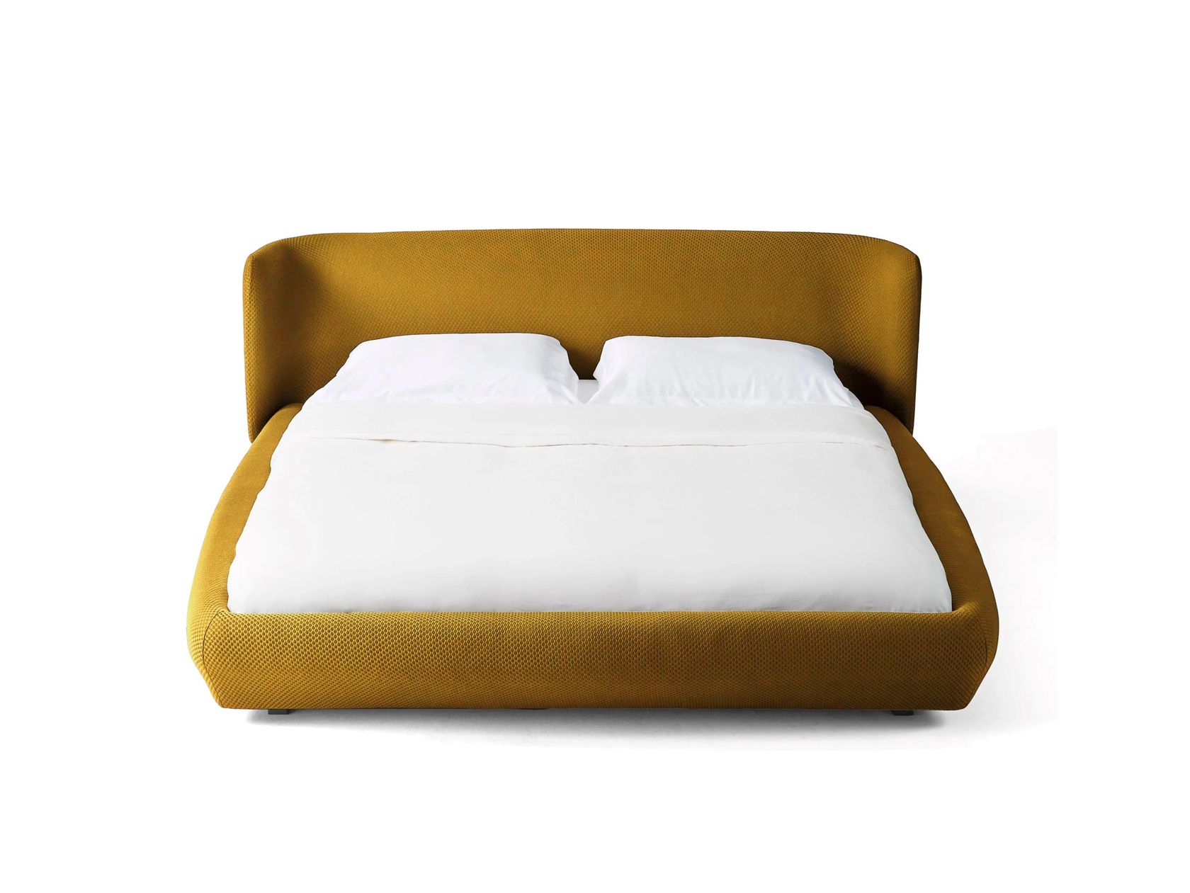 BAIXA | Bed Fabric double bed with upholstered headboard By WENTZ