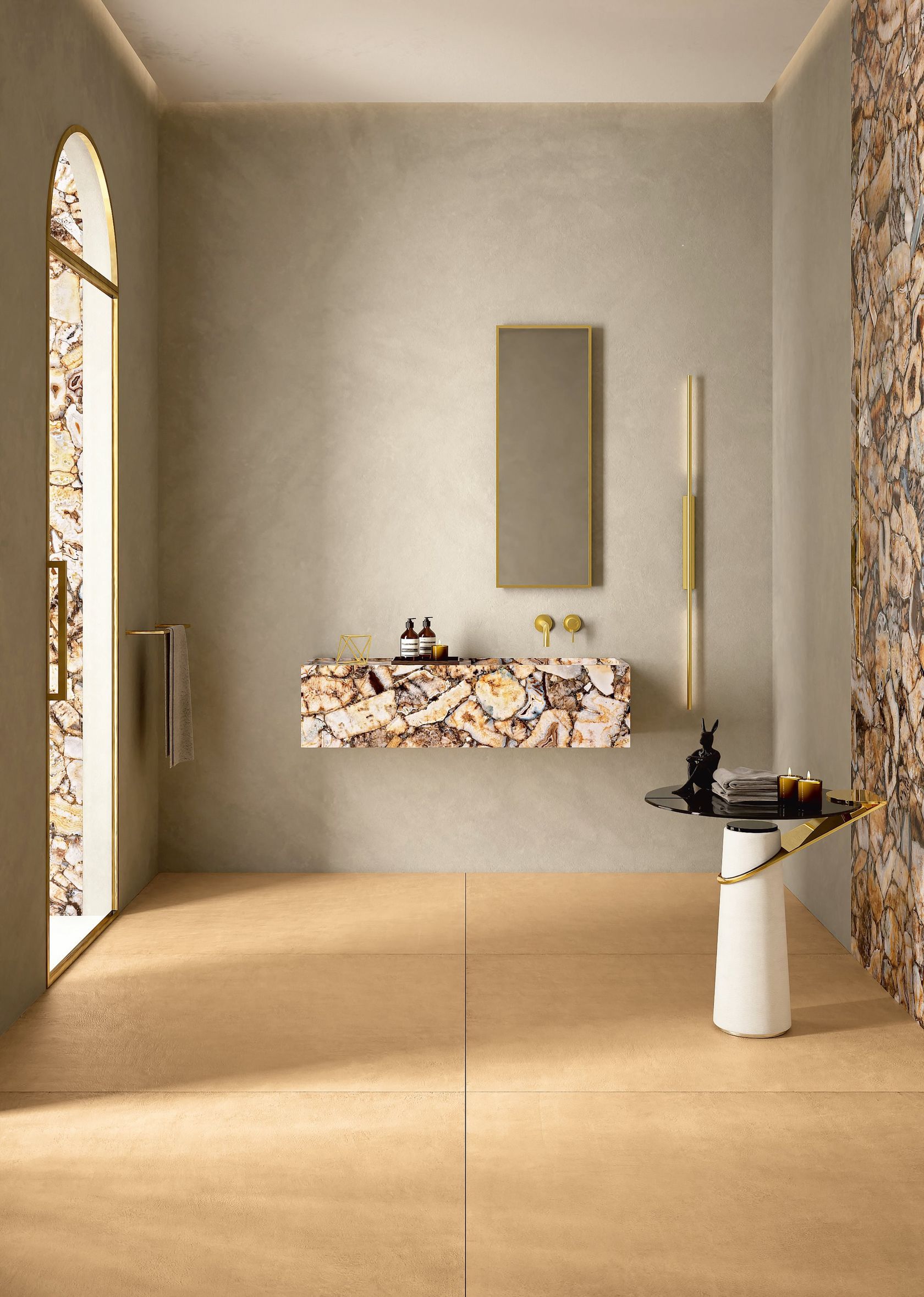 BALANCE - OCHRE Wall/floor tiles By ARIOSTEA
