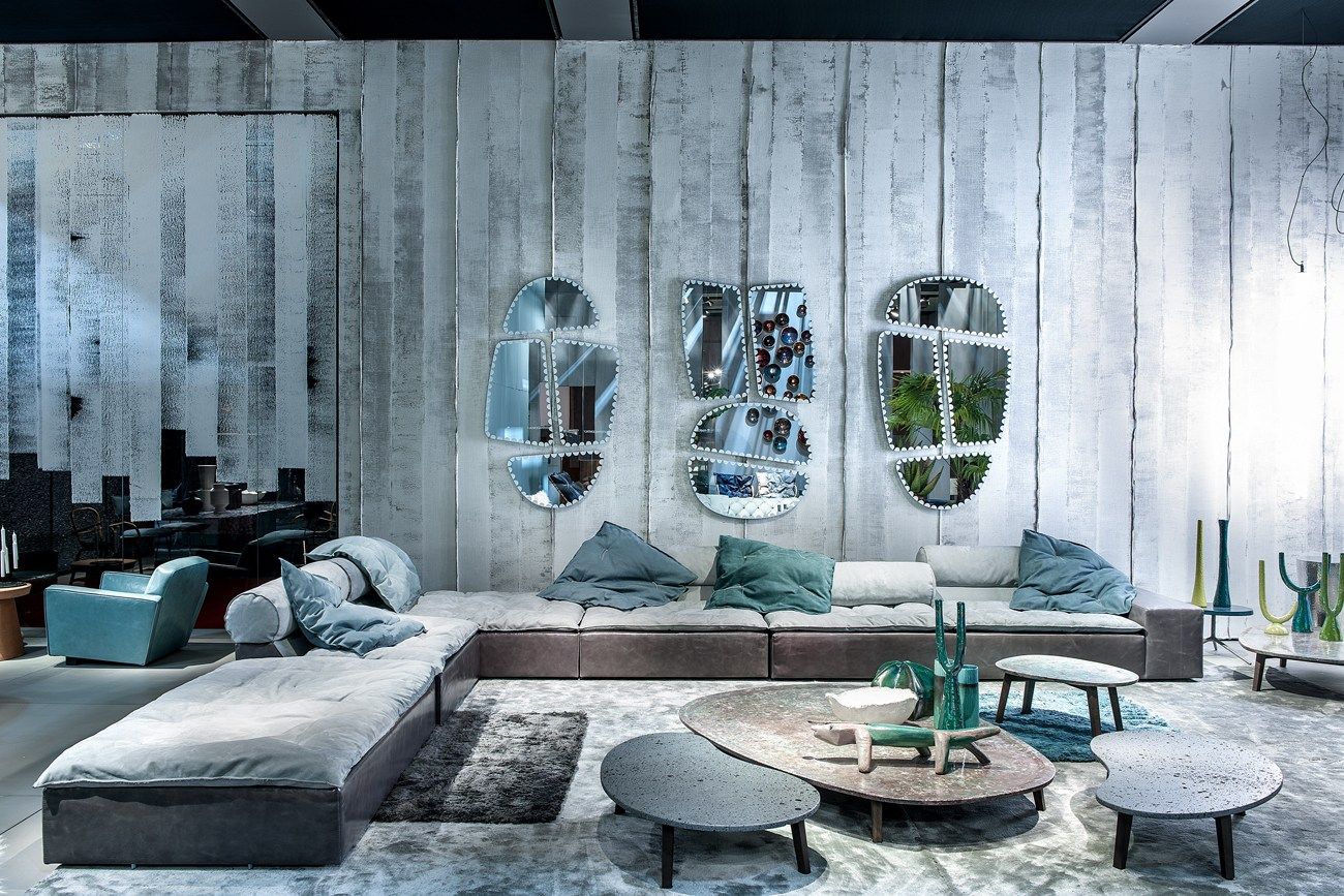 Contemporary style wall-mounted mirror BAMAKO By BAXTER design Paola Navone