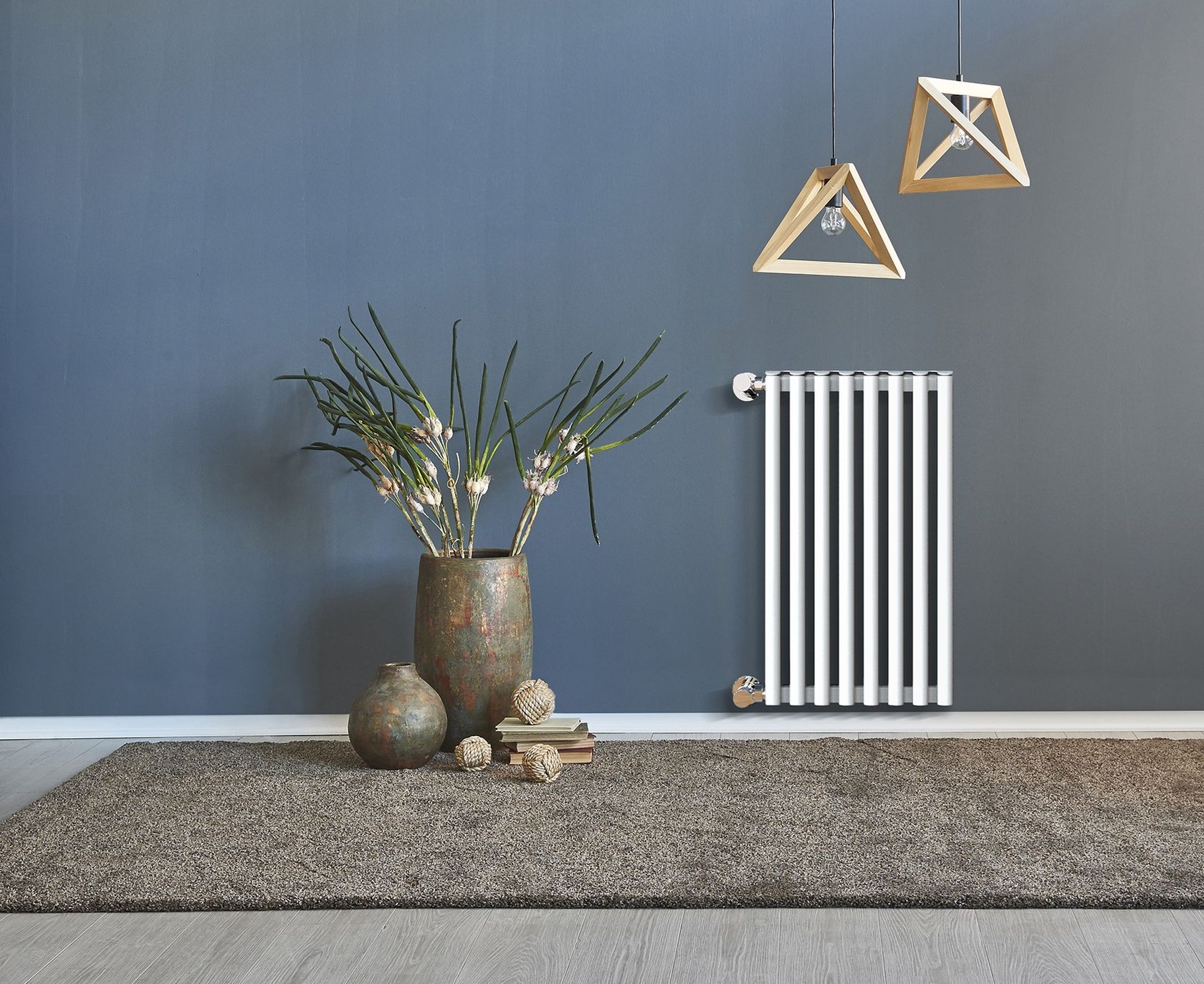 Wall-mounted aluminium radiator BAMBOOO By RIDEA
