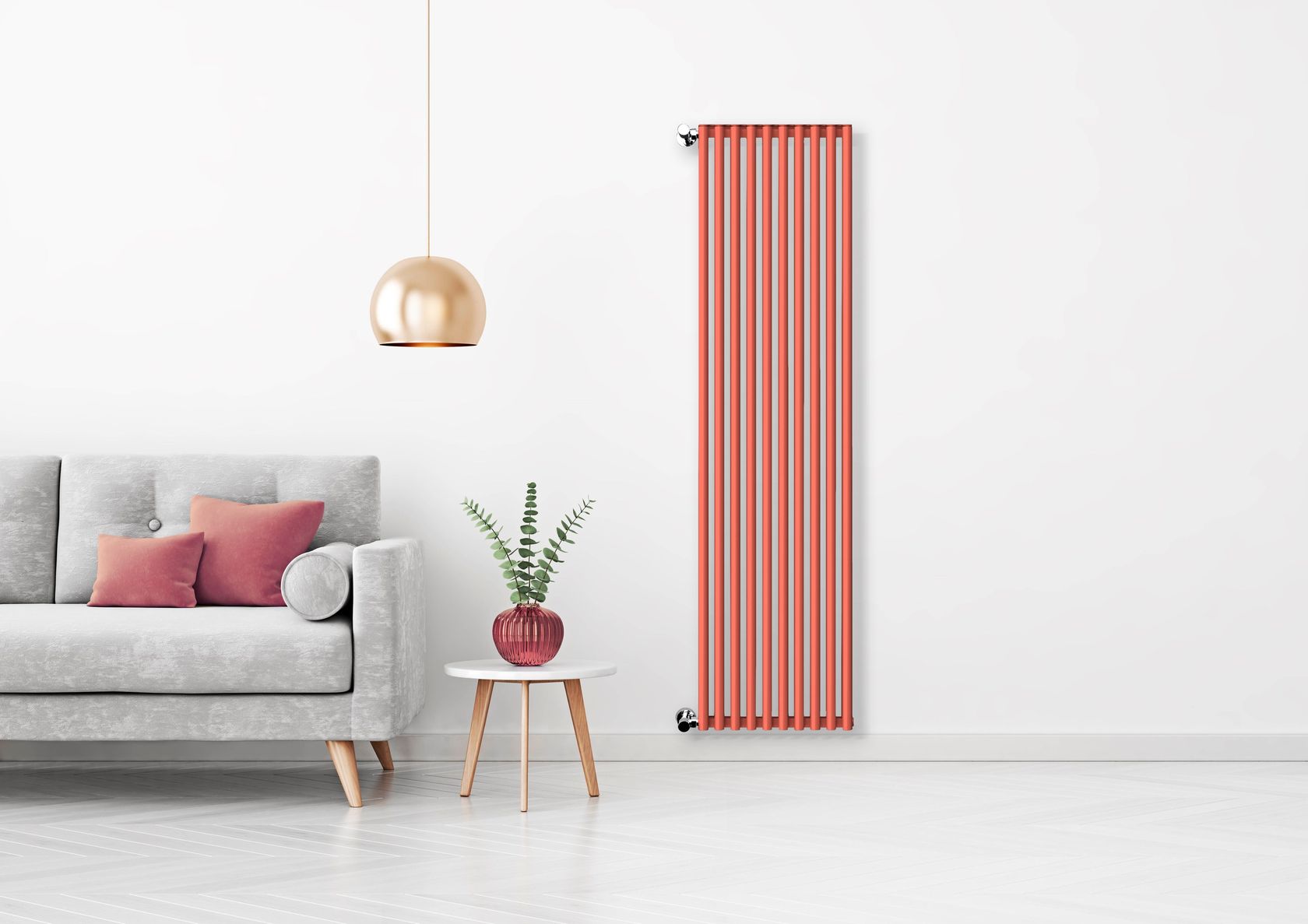 Wall-mounted aluminium radiator BAMBOOO By RIDEA