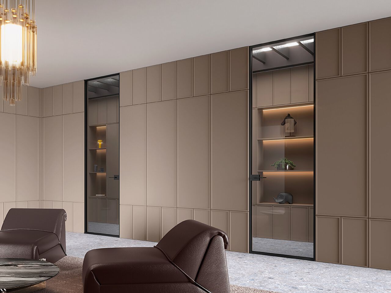 CARBON TAP 60 AND COLOR WALL PANELING Boiserie By BARAUSSE