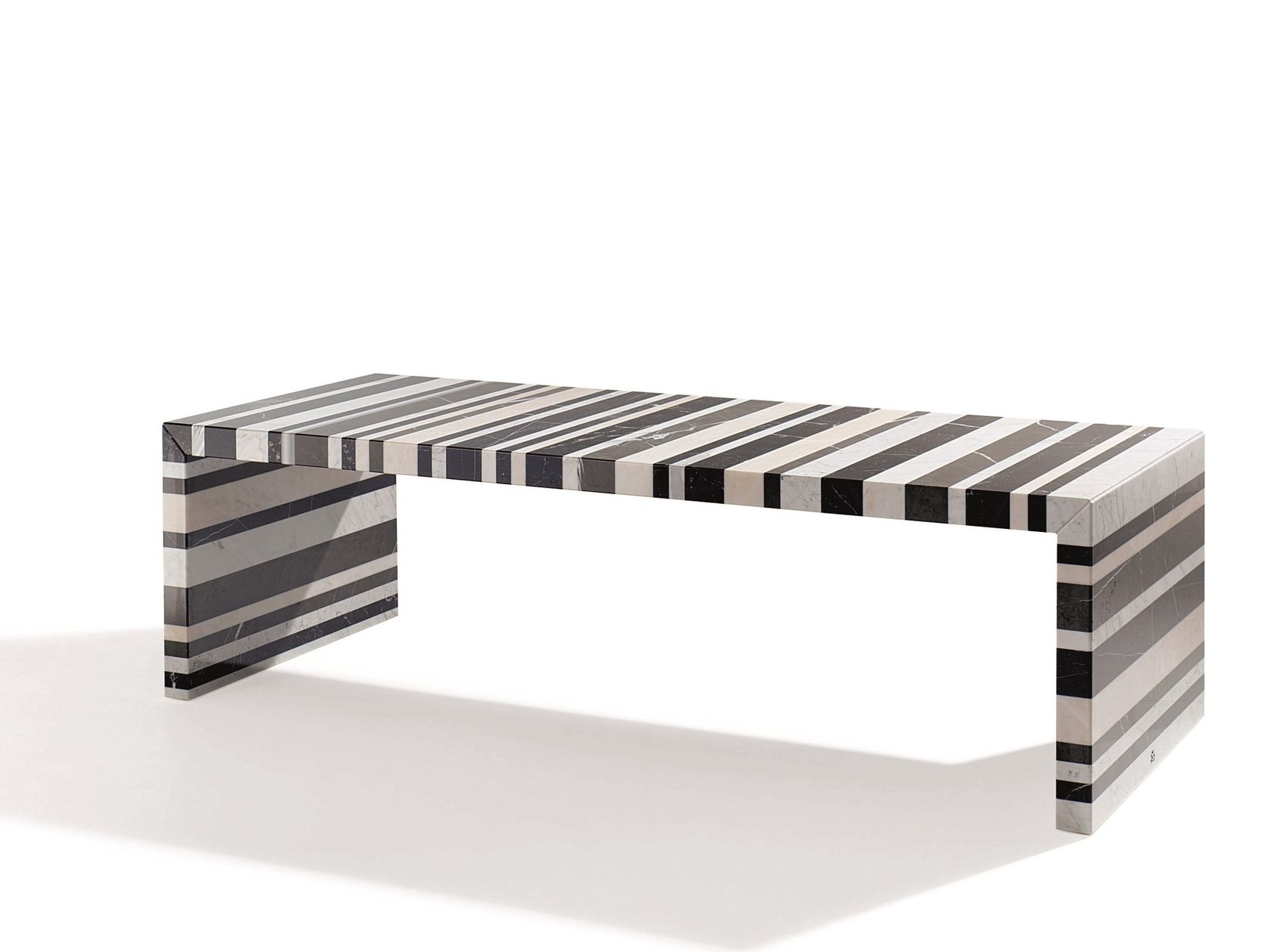 Rectangular stone table BARCODE By Draenert