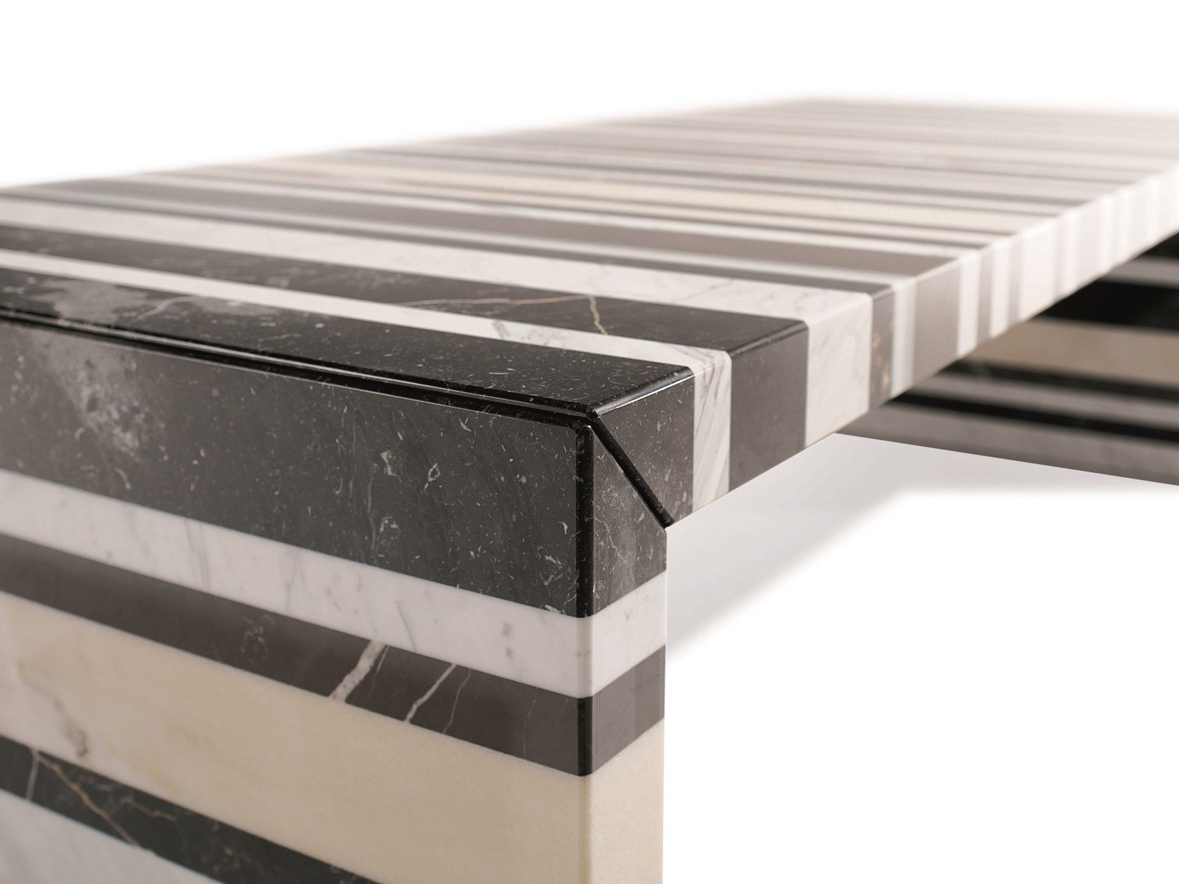 Rectangular stone table BARCODE By Draenert