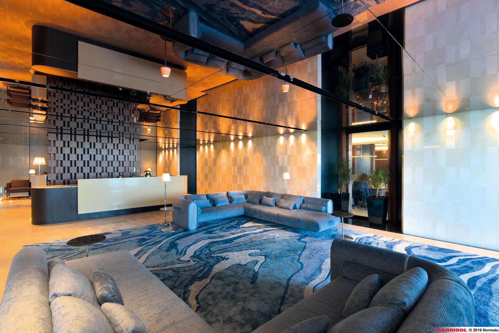 BARRISOL® MIRROR Acoustic indoor plastic stretch ceiling By BARRISOL