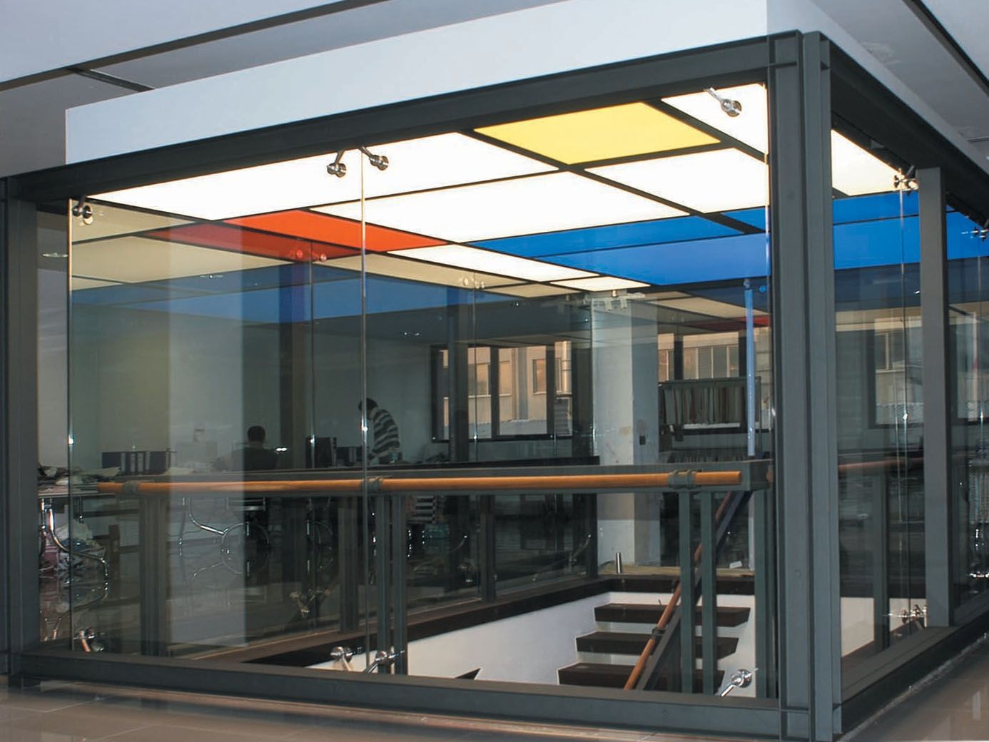 BARRISOL® TILES Backlit indoor PVC stretch ceiling By BARRISOL