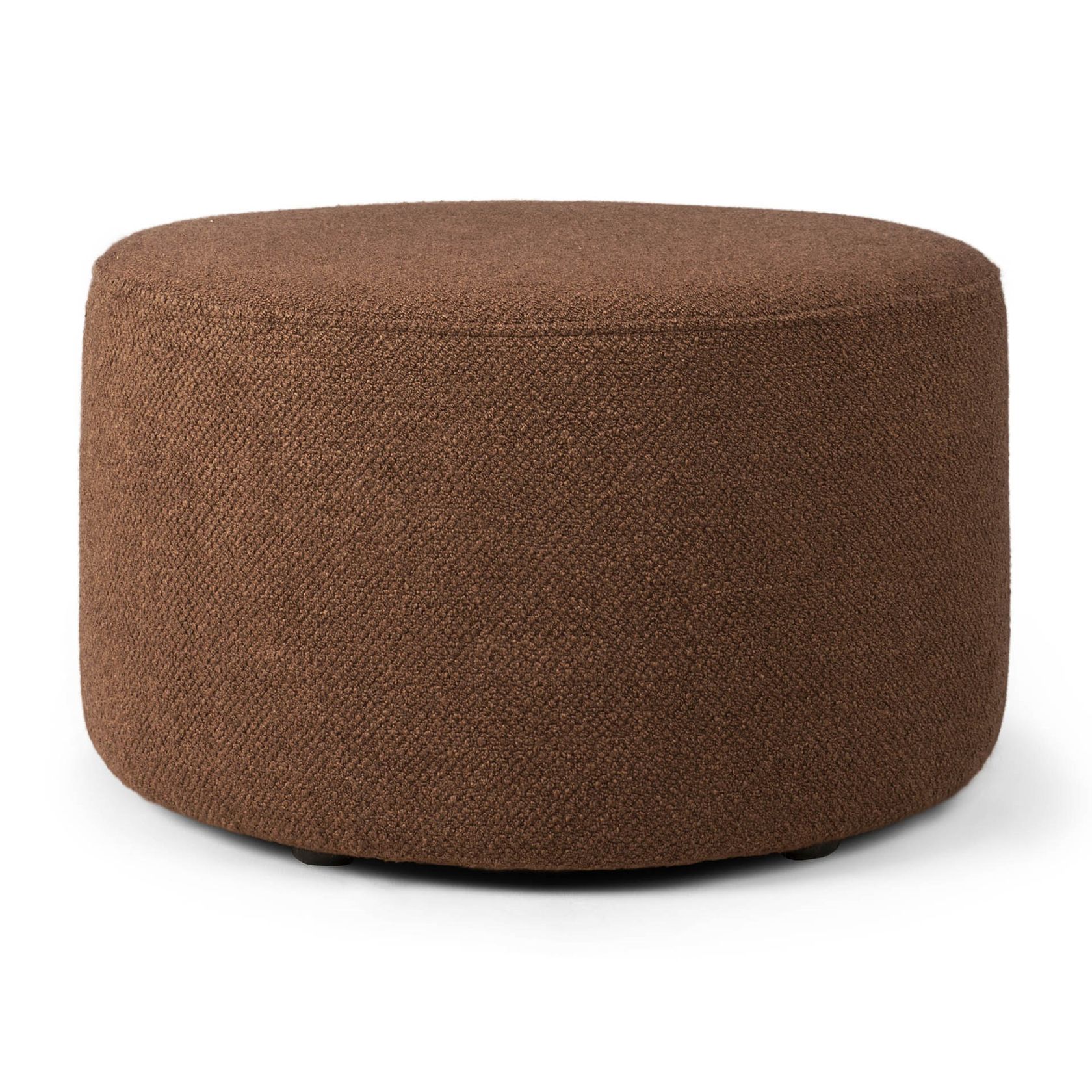 BARROW Upholstered round fabric pouf By Ethnicraft | design Jacques Deneef