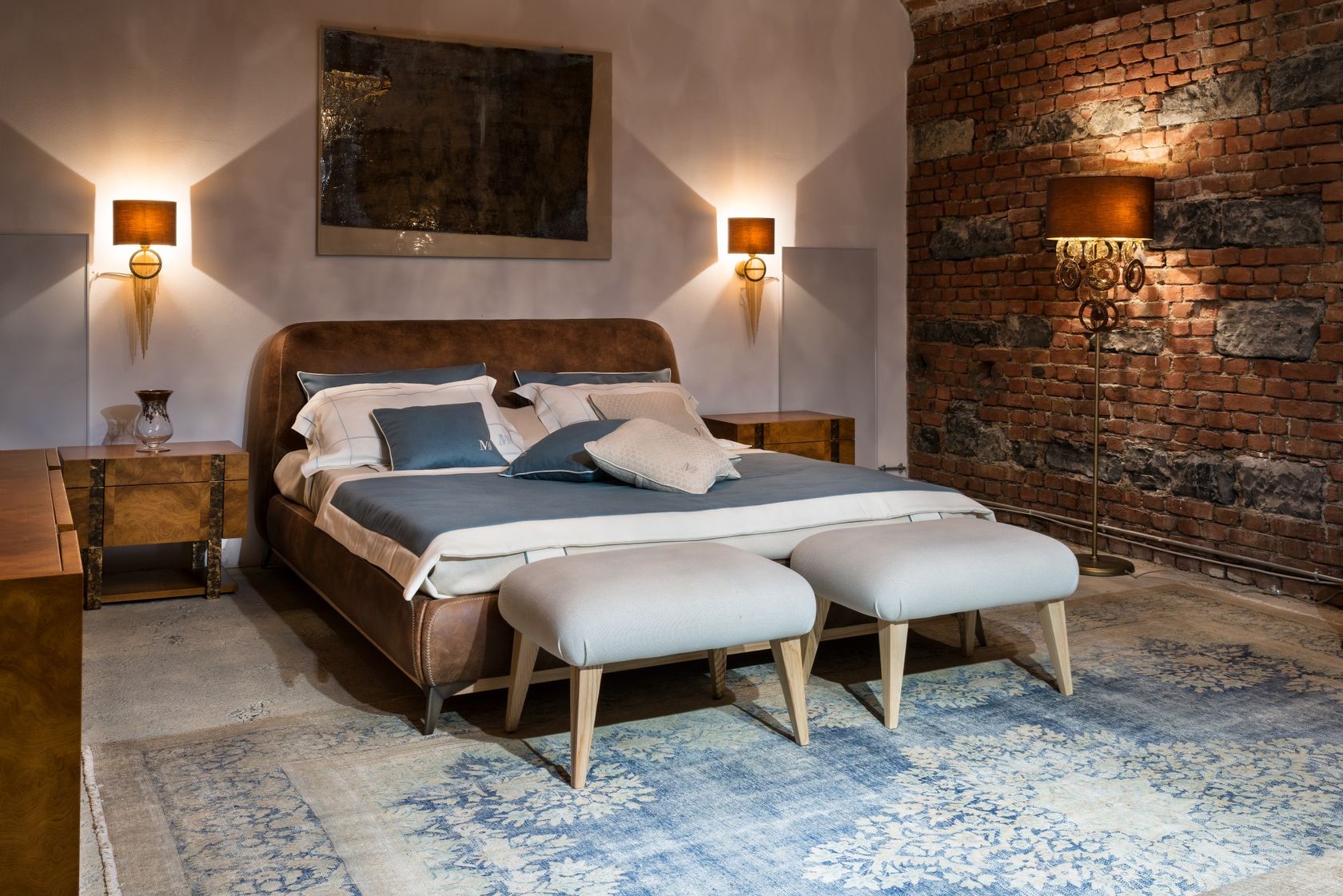 Leather bed BARUFFA By Mantellassi 1926