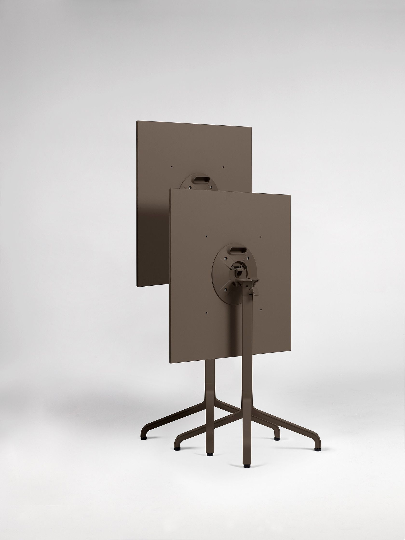 Folding powder coated aluminium table base with 4-spoke base BASE ...