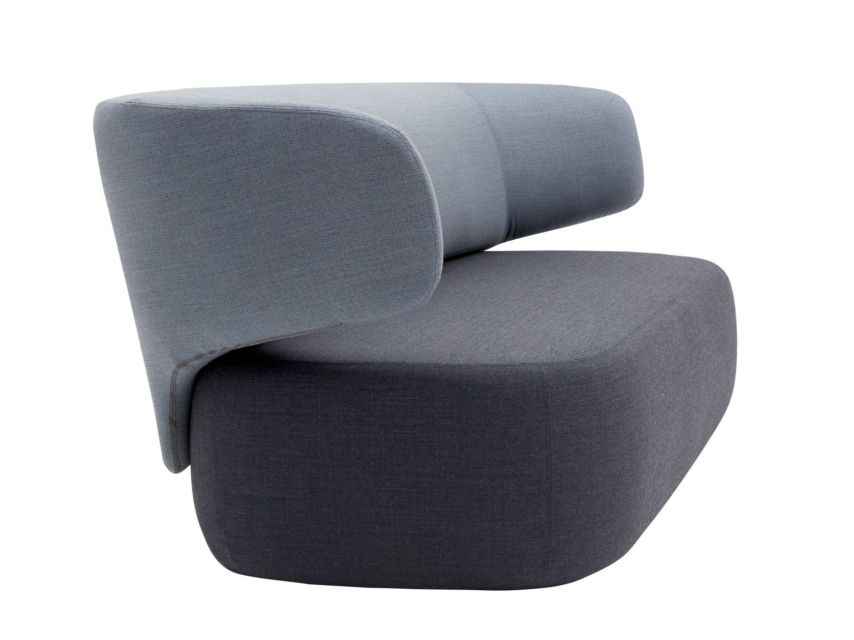 BASEL 2 seater fabric sofa By SOFTLINE | design Busk + Hertzog