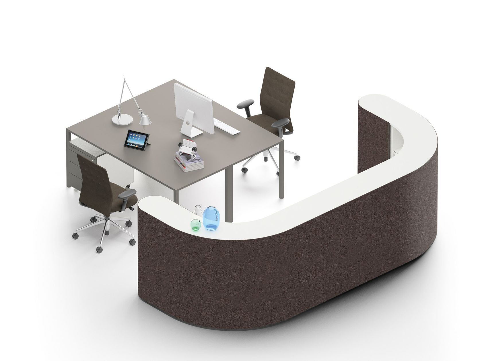 Modular Office reception desk BASIC FLOW - COUNTER By werner works