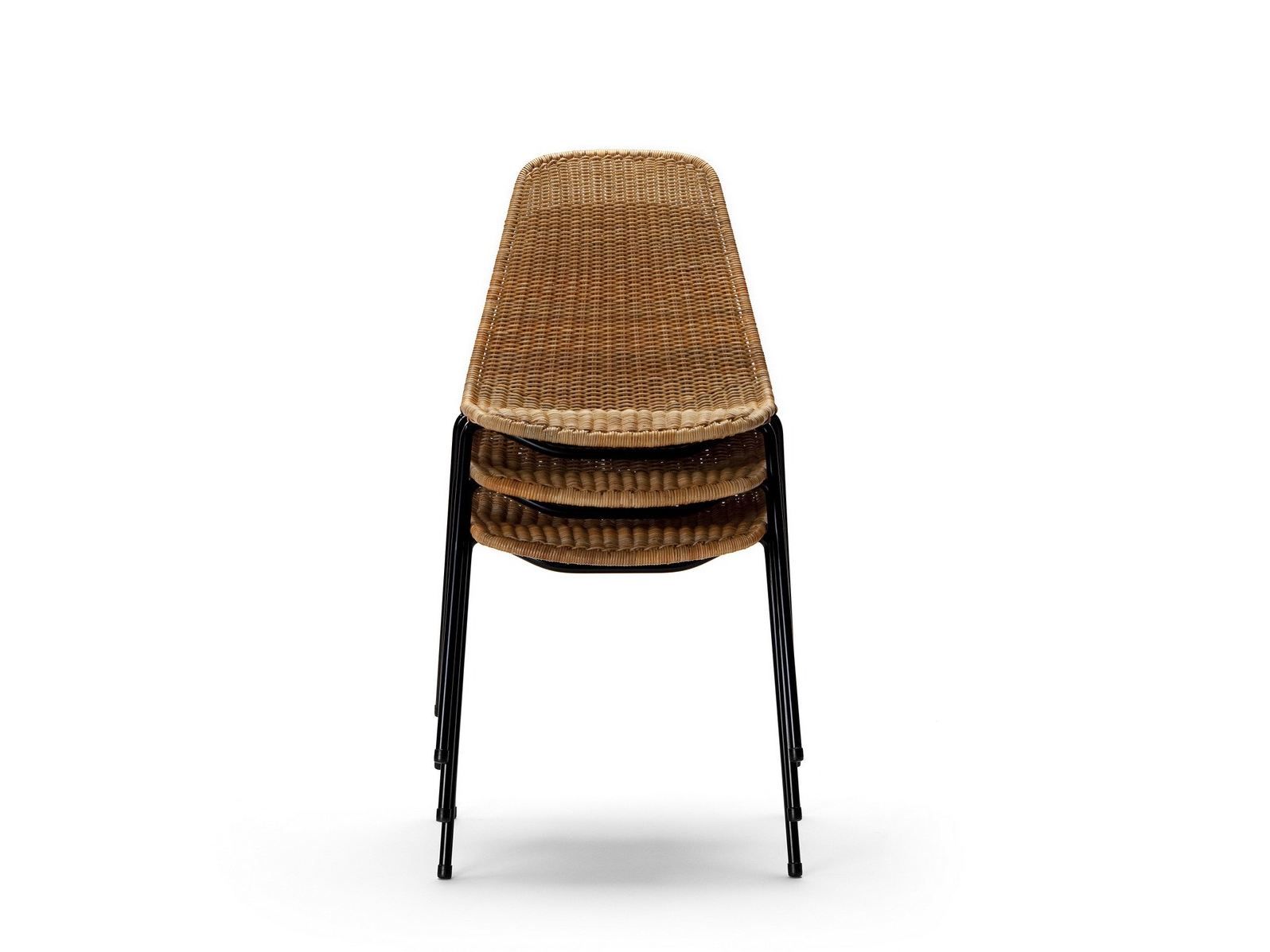 Stackable rattan chair BASKET By Feelgood Designs design Gian Franco Legler