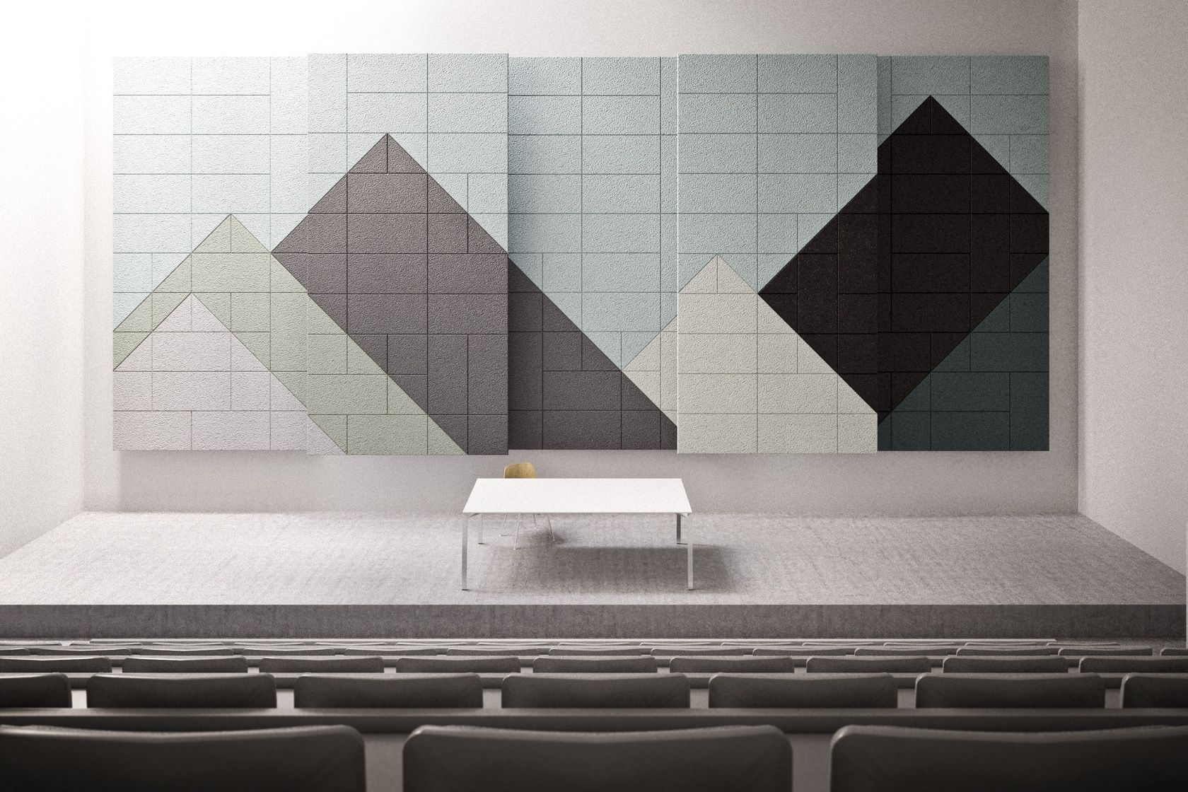 Acoustic Wood Wool Tiles BAUX ACOUSTIC TILES RECTANGLE By BAUX Design ...
