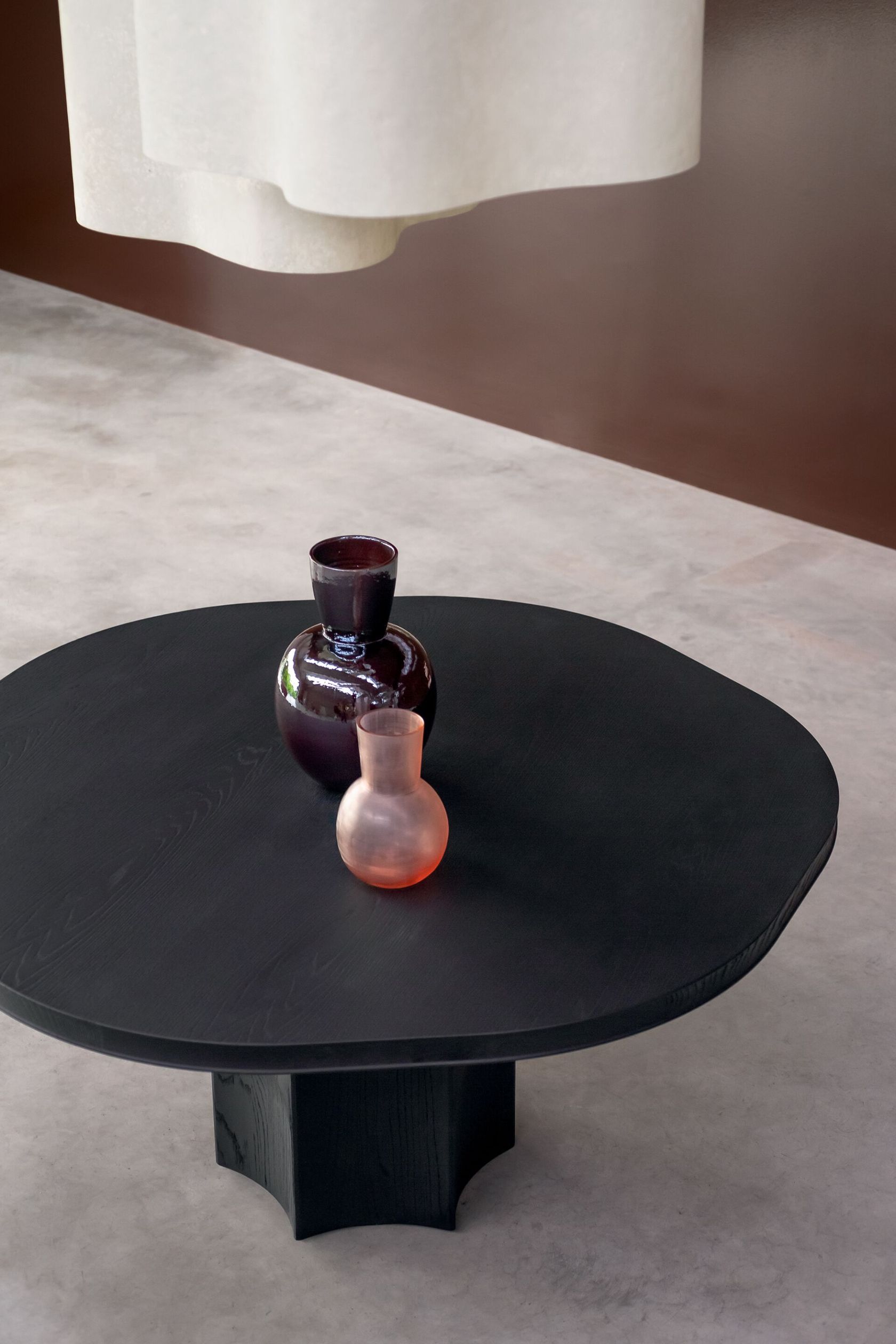 GRACE Round solid wood table By Baxter | design Christophe Delcourt