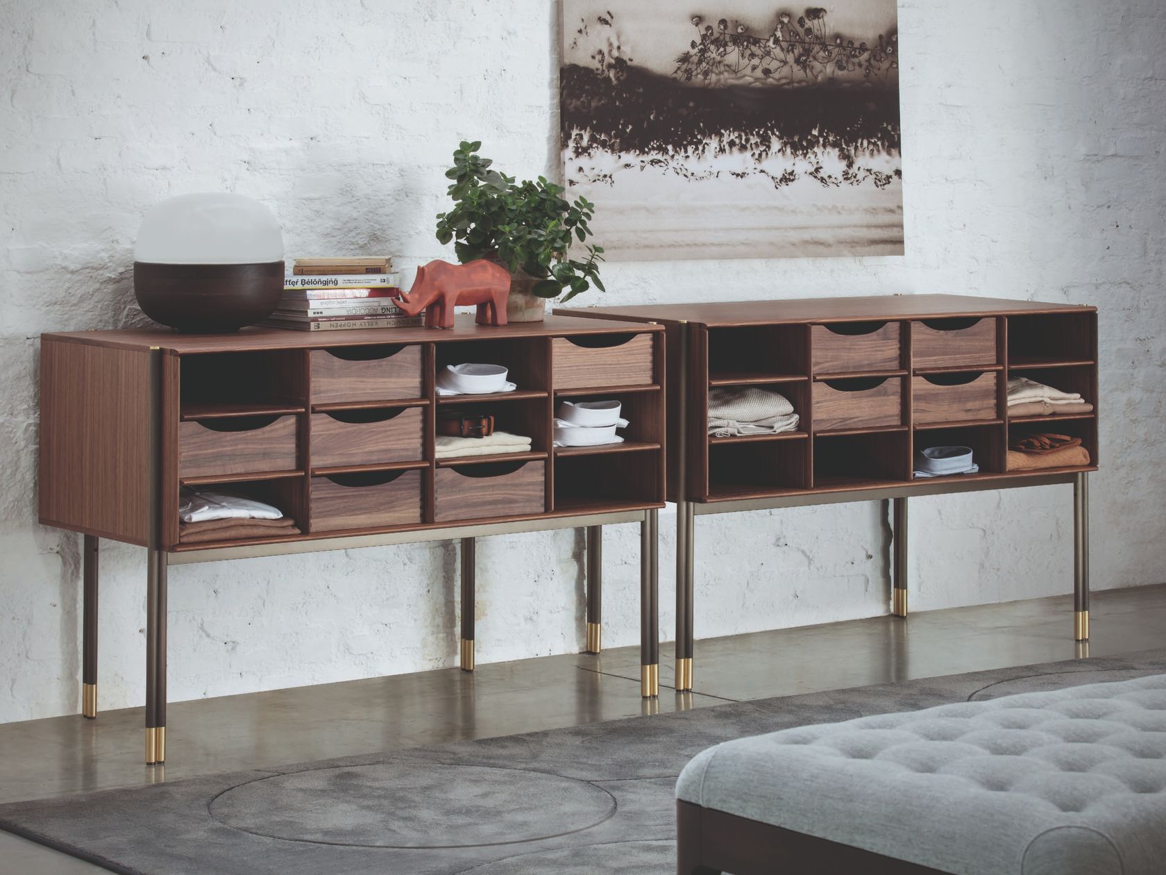 BAYUS Walnut chest of drawers By Porada | design Gabriele & Oscar Buratti