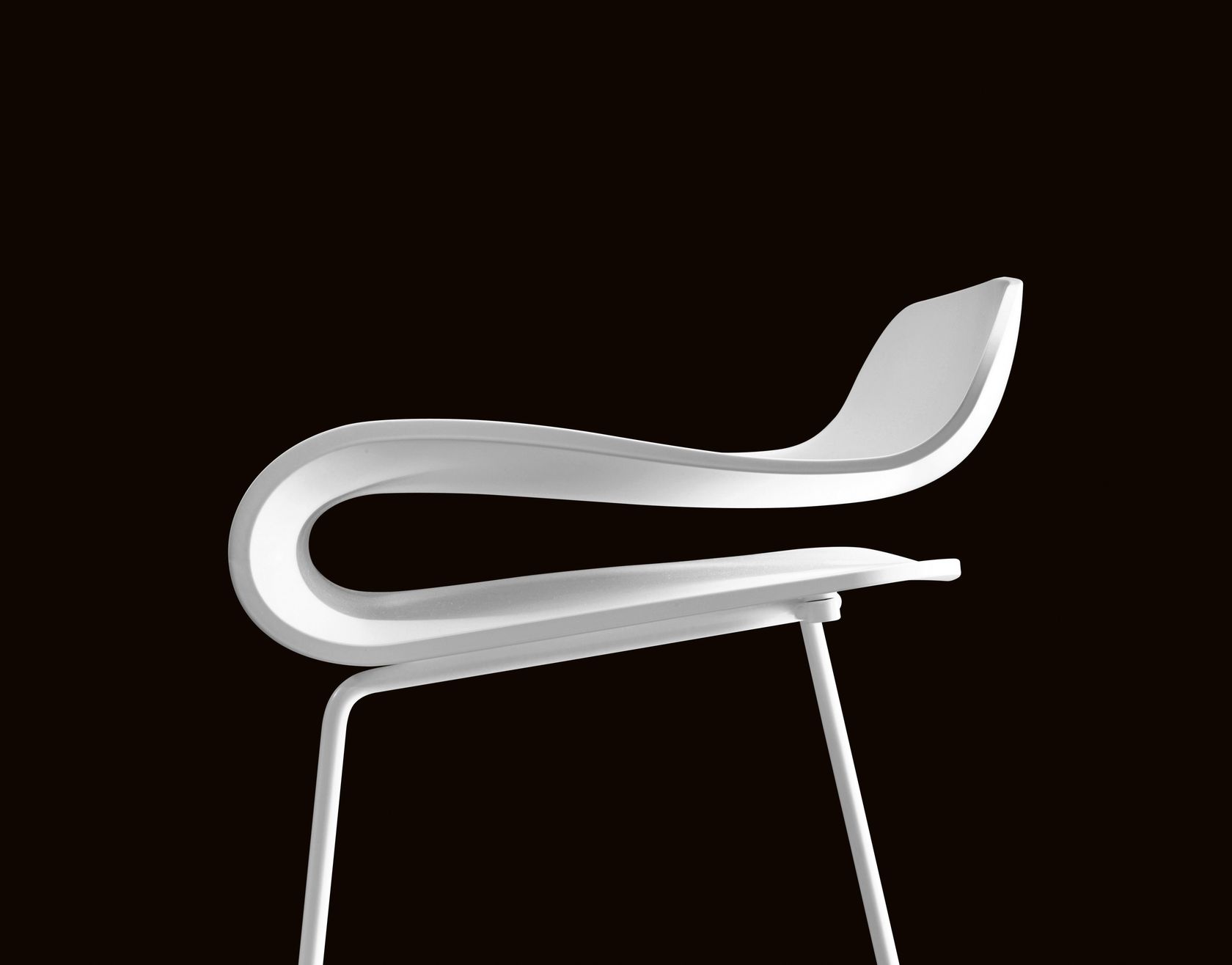 BCN Sled base synthetic material stool By Kristalia