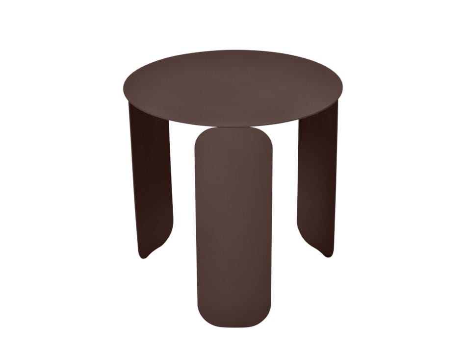 BEBOP Round steel garden side table By Fermob | design Tristan Lohner