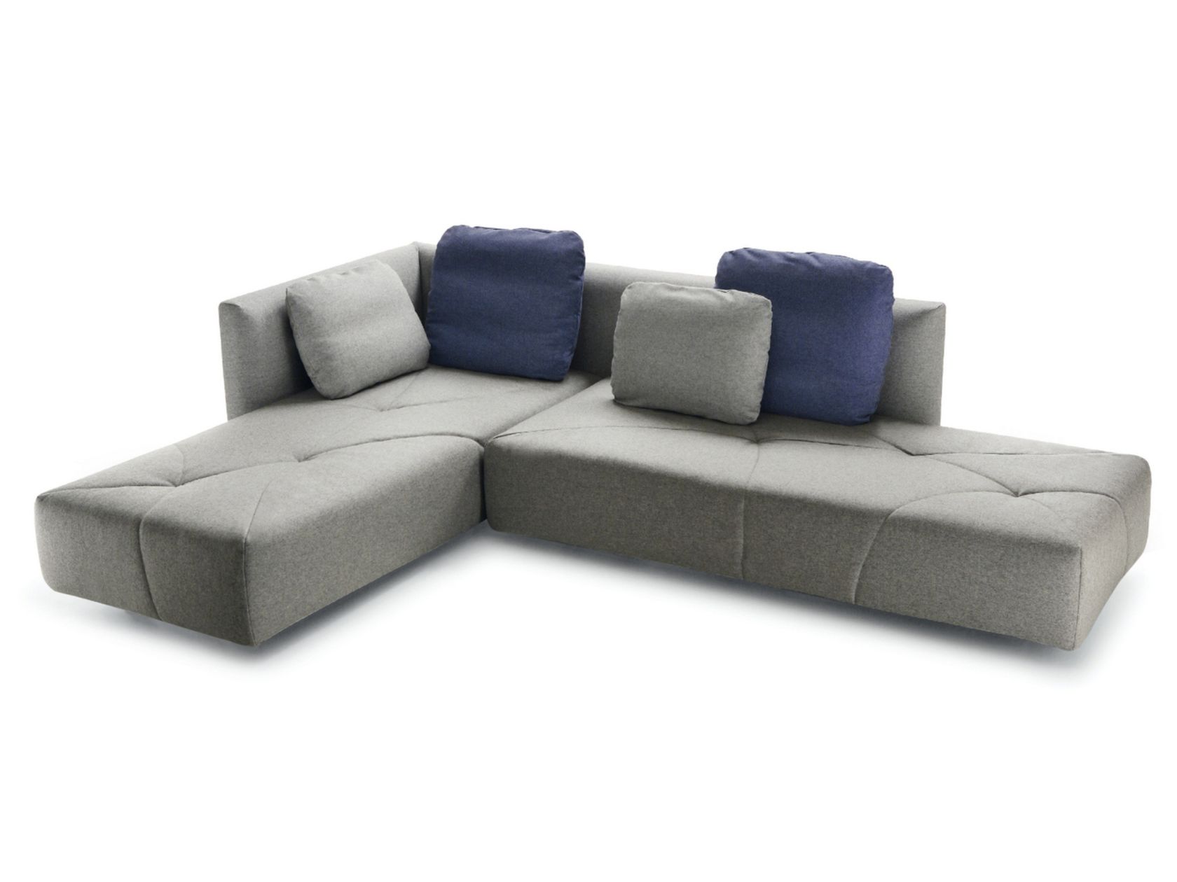 Divano letto componibile sfoderabile in tessuto con ruote BED BED - BBB ...