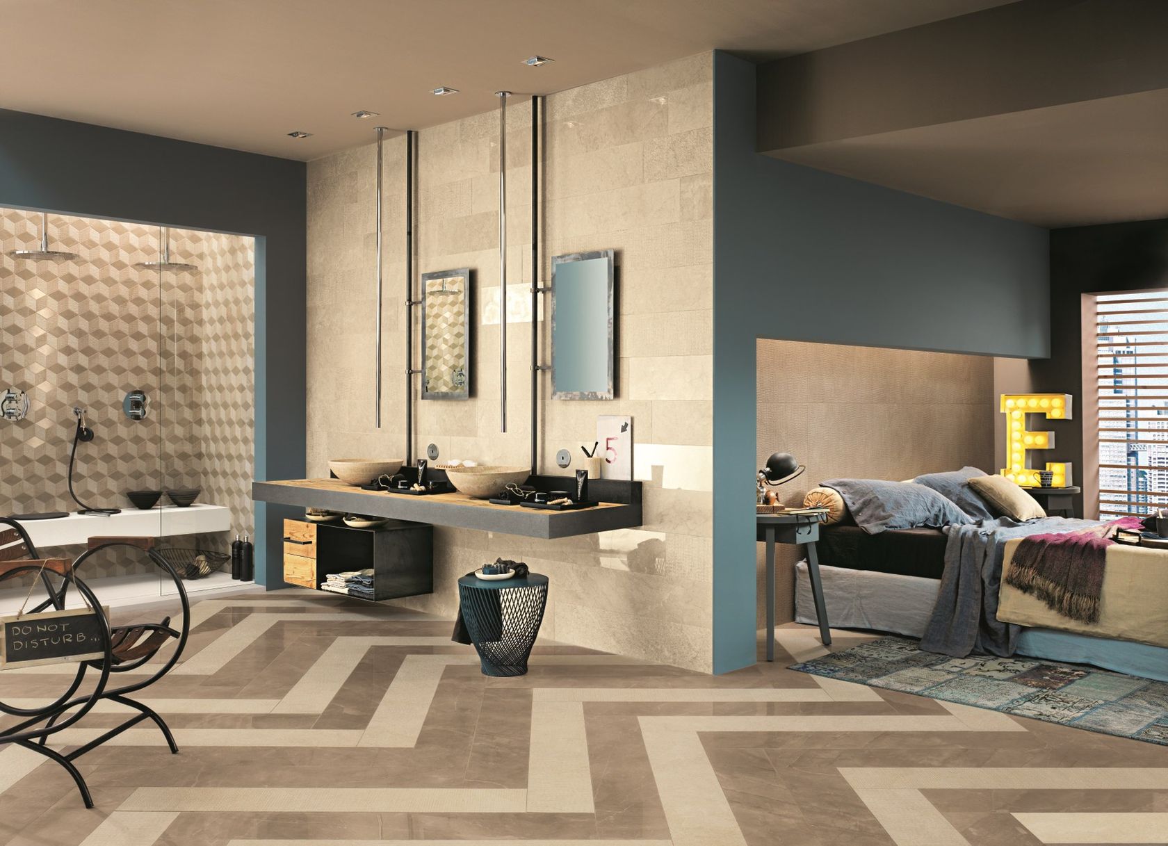 Pavimento/rivestimento in gres porcellanato effetto marmo per interni ed esterni BEIGE ...