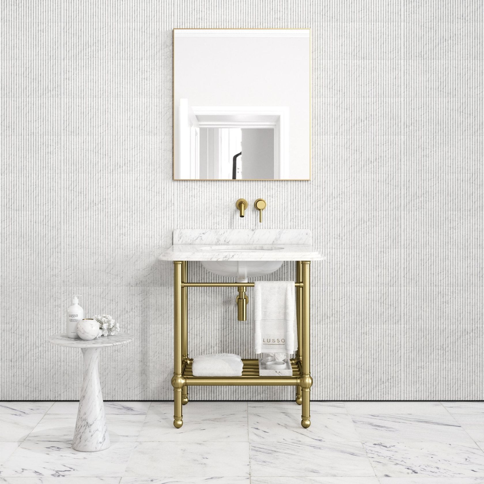 BELMONT | Single console sink Floor-standing stainless steel console ...