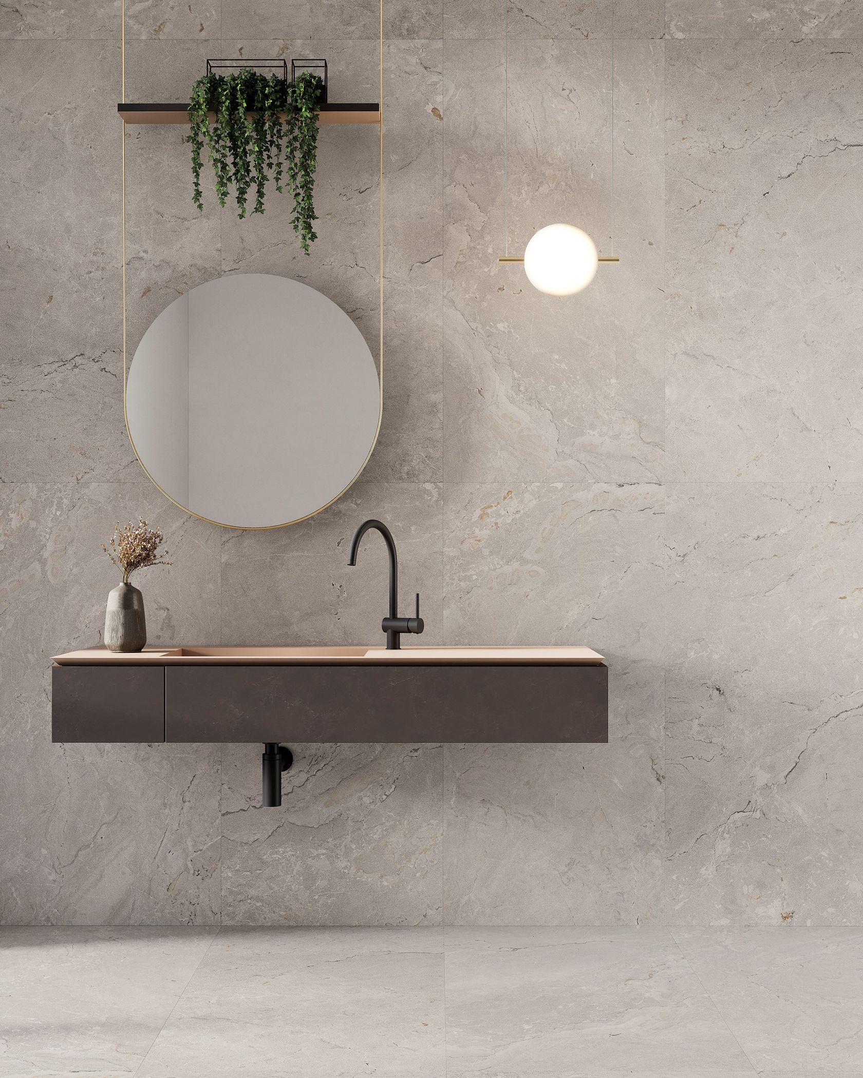 Glazed porcelain stoneware wall/floor tiles with stone effect BERNA By ...
